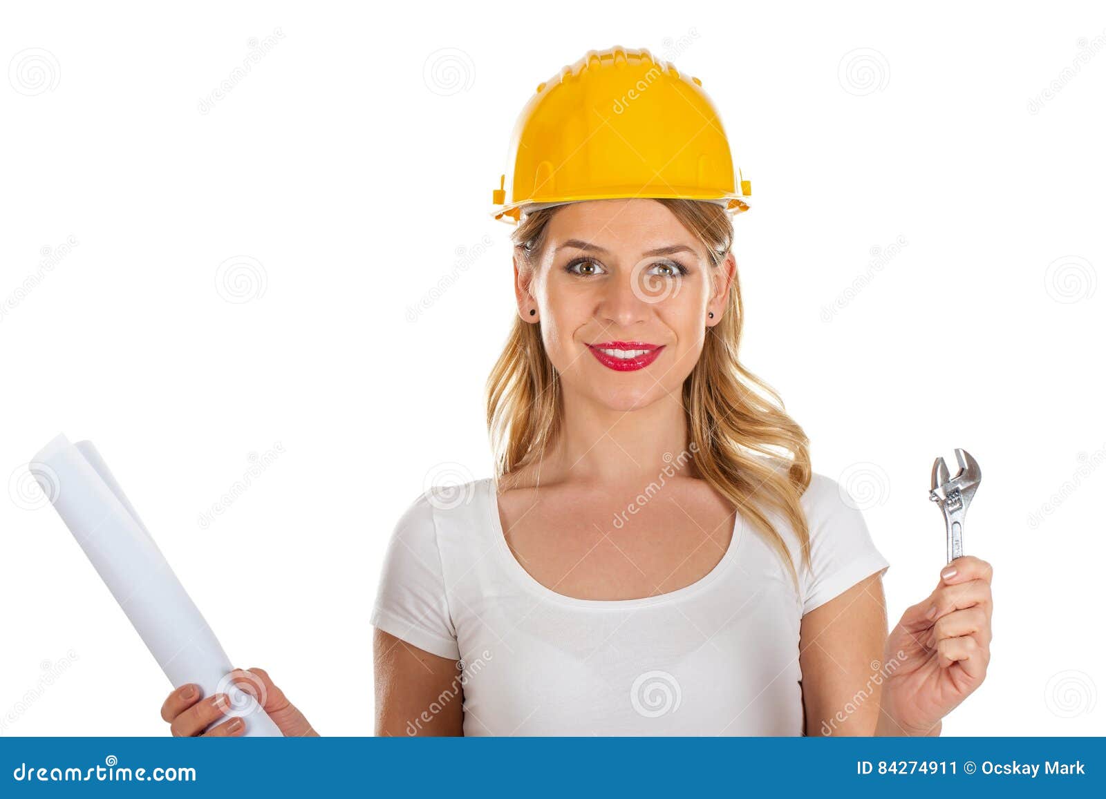 Young female engineer stock image. Image of plumber, expert - 84274911