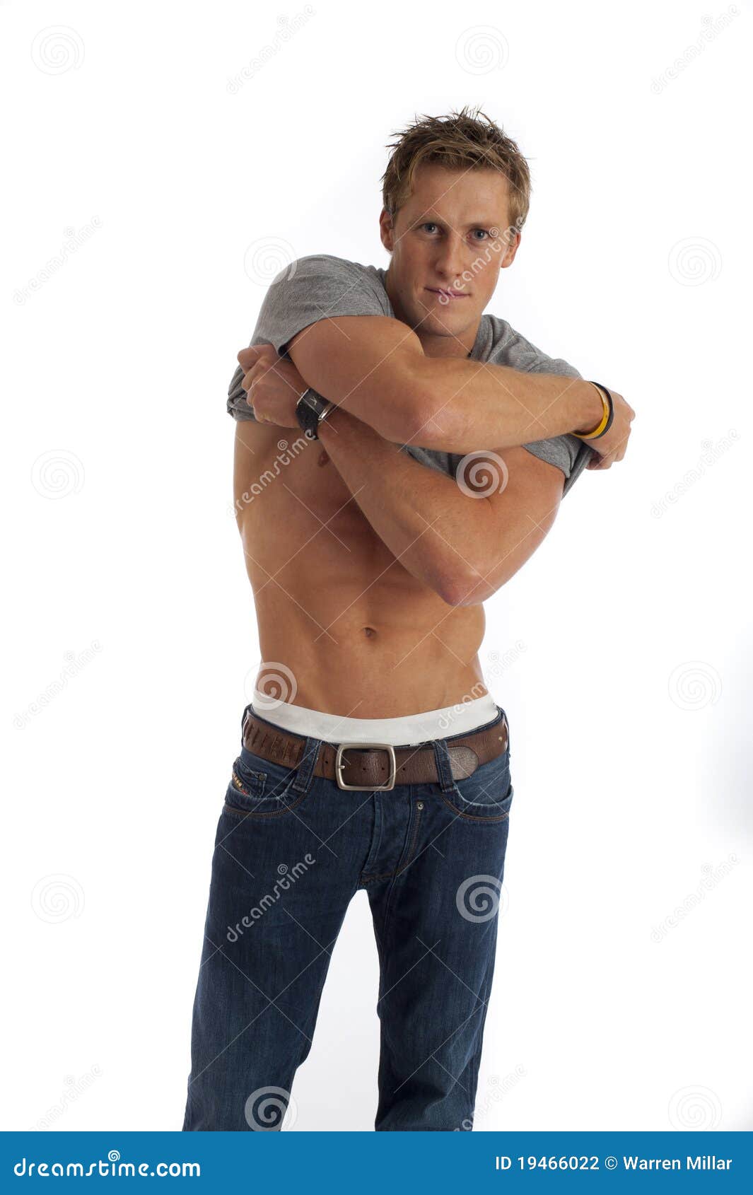 Young male isolated stock photo. Image of toned, healthy - 19466022