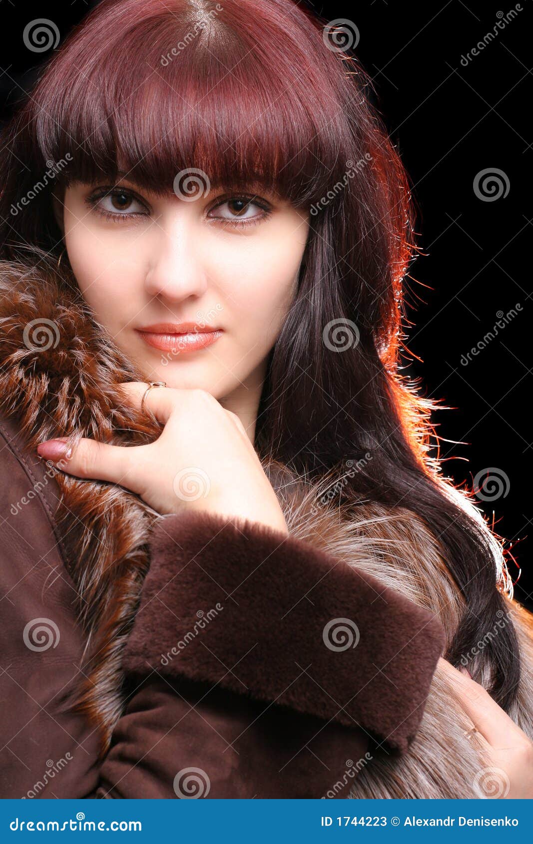 Young Woman with Moody Light Stock Image - Image of attractive, hair ...