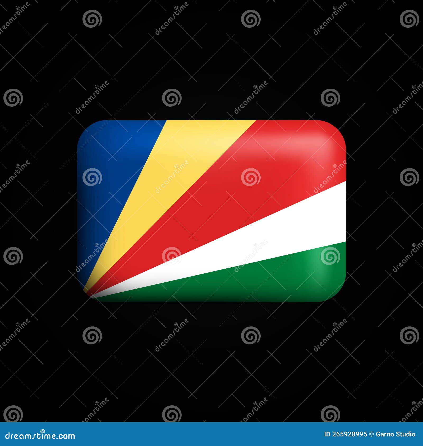 Seychelles Flag 3D Icon. National Flag of Seychelles Stock Vector ...