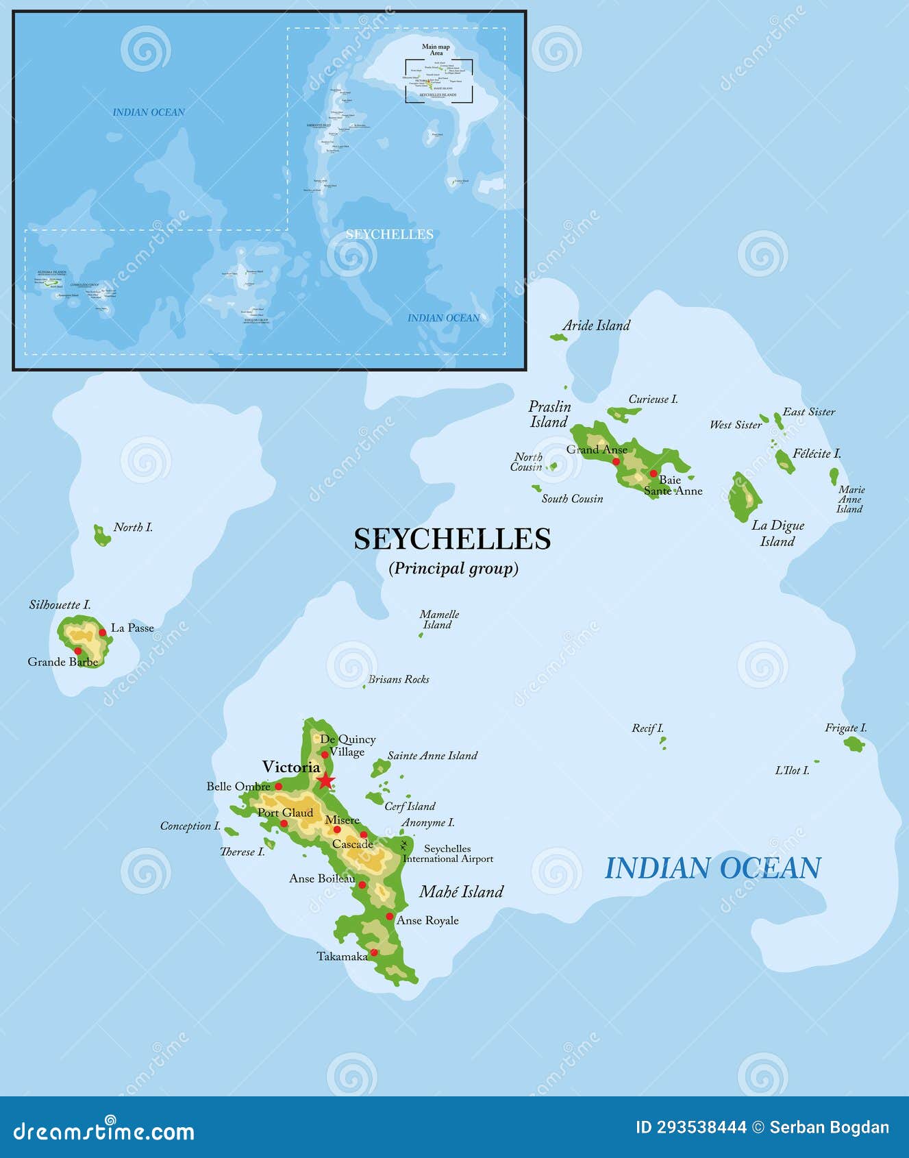 Cerf Island Republic Of Seychelles, Indian Ocean, Inner Islands ...