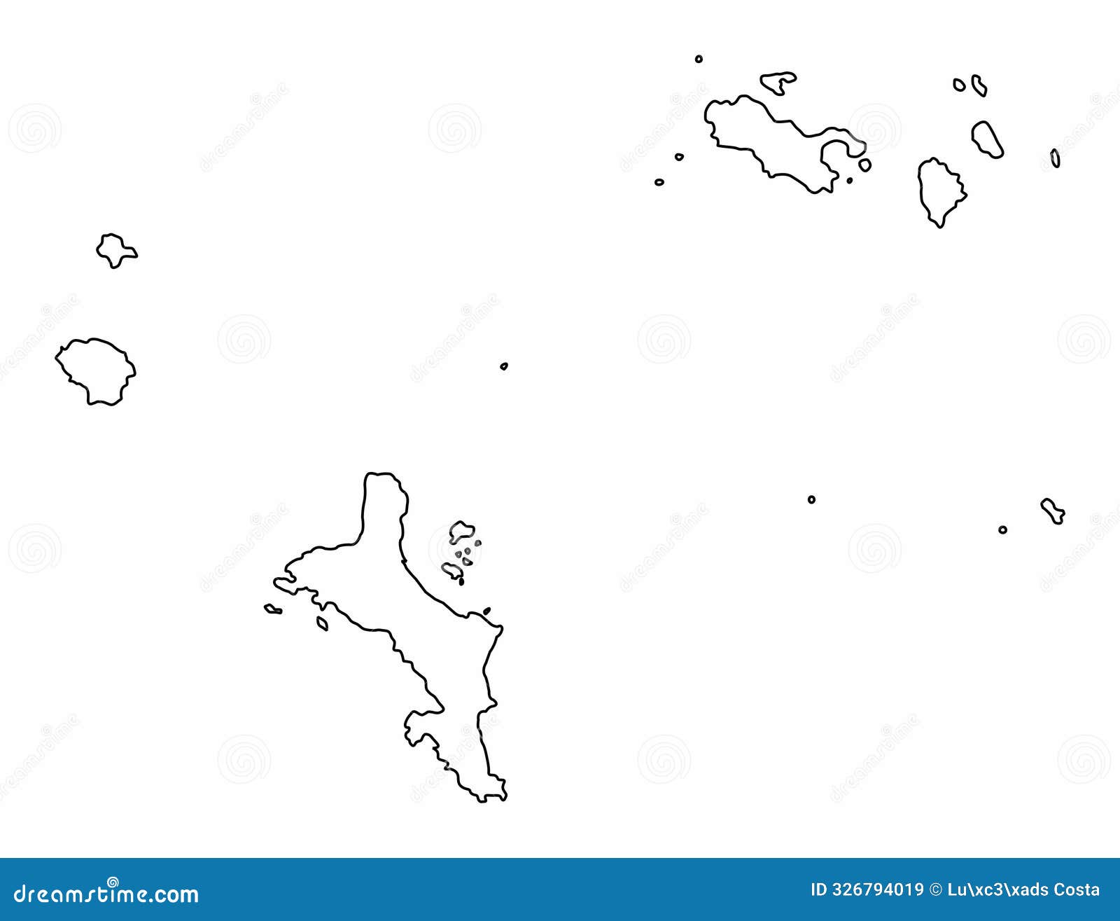 Seychelles - Outline Map Vector Illustration | CartoonDealer.com #286867990