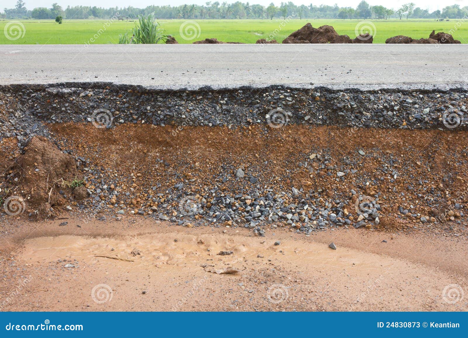 Sezione della strada. immagine stock. Immagine di nave - 24830873