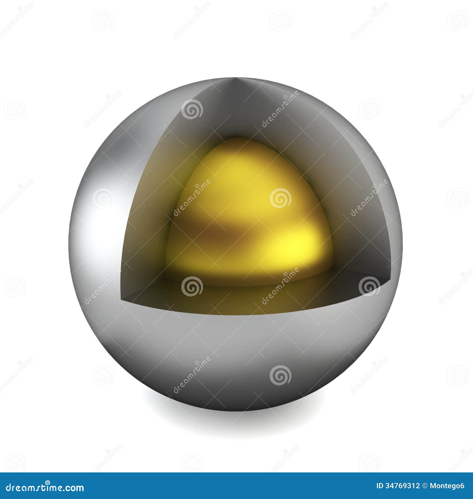 Sezione Trasversale Della Sfera Illustrazione di Stock - Illustrazione ...