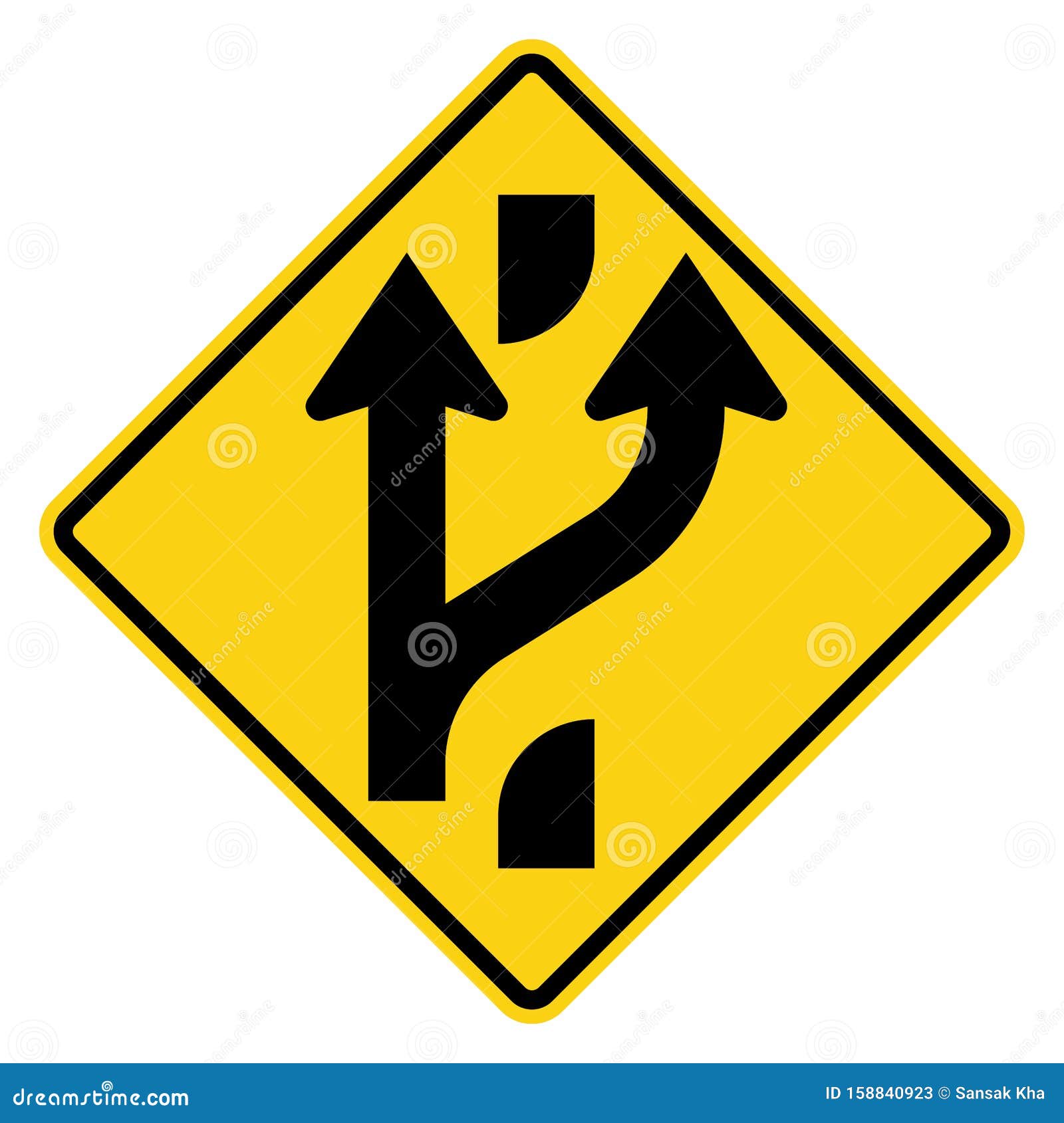 Señales De Tráfico Señales De Advertencia Carril Añadido Por Delante