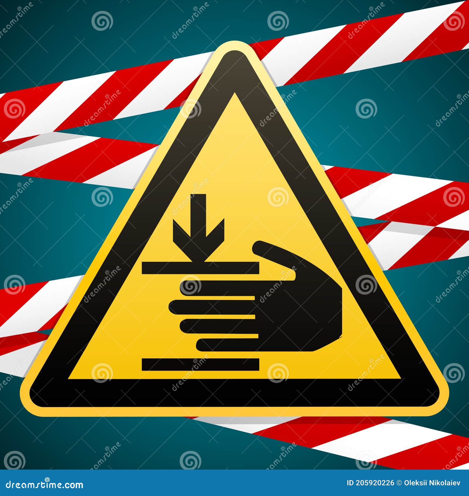 Señalización De Seguridad Las Manos De Precaución Pueden Resultar