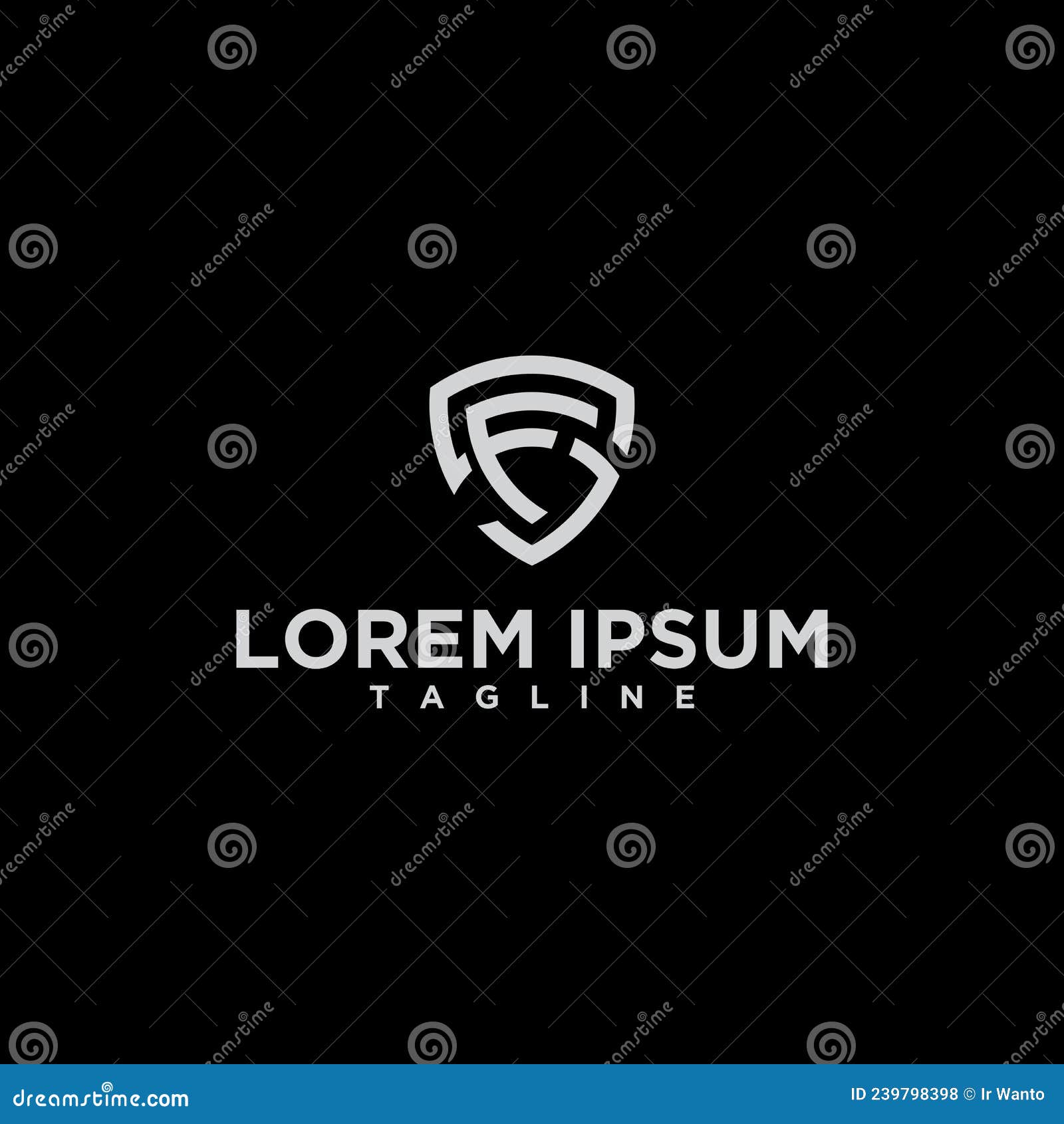 Sf or Fs Shield Logo Design Stock Vector - Illustration of alphabet ...