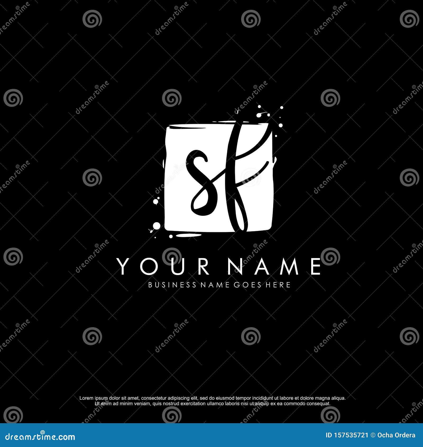 SF Initial Square Logo Template Vector. a Logo Design for Company and ...