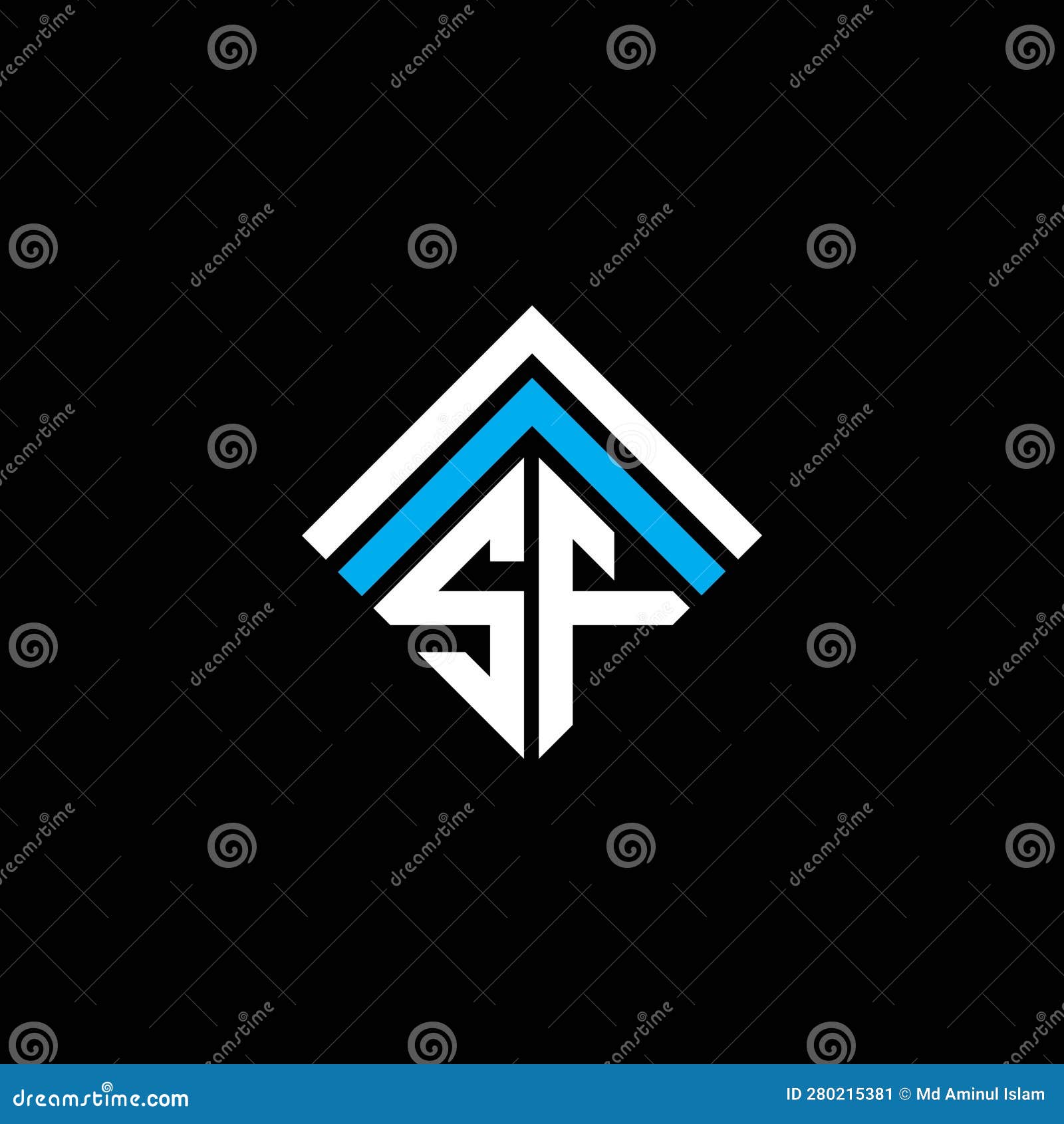 SF Letter Logo Creative Design with Vector Graphic, SF Stock Vector ...