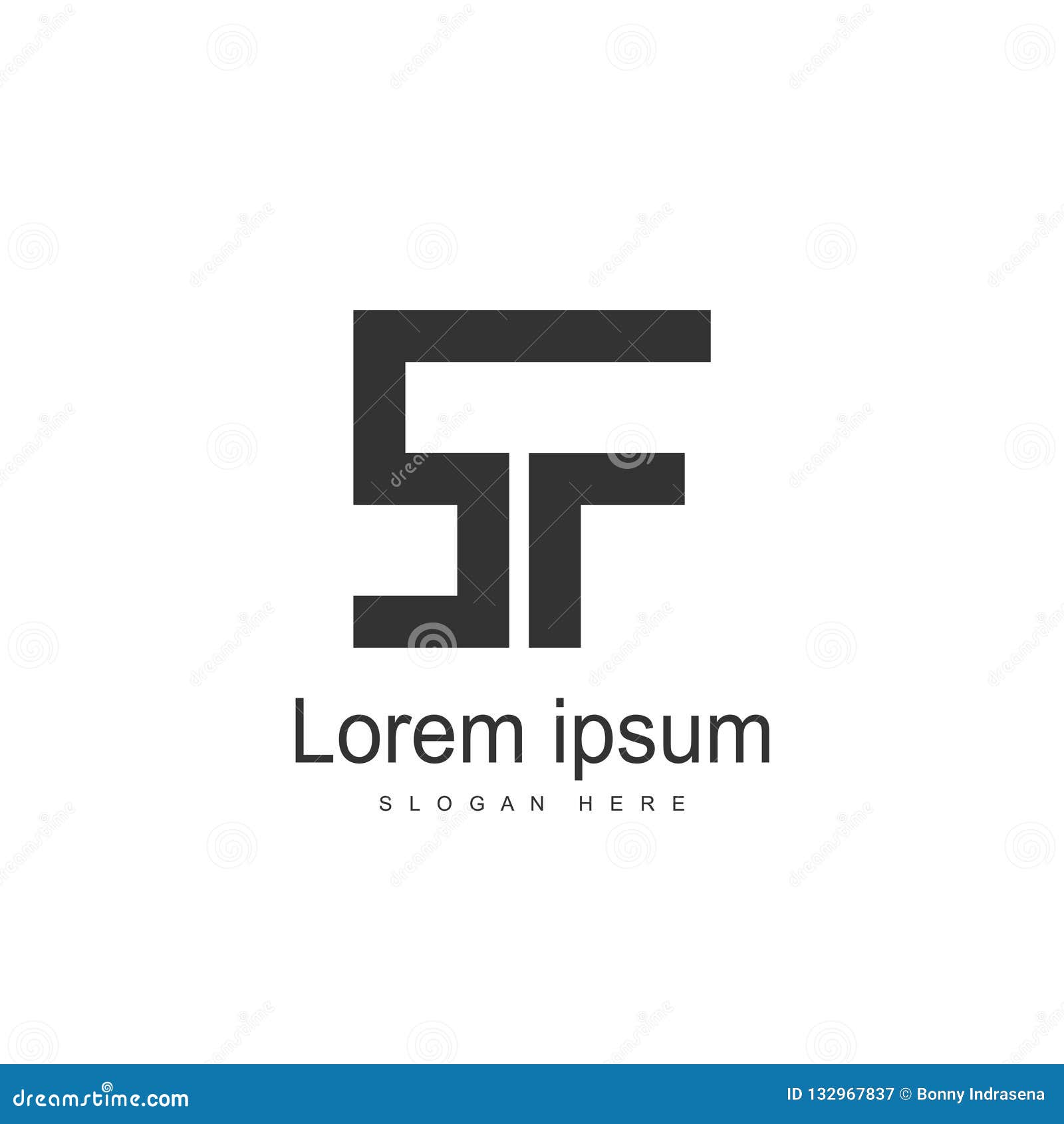 SF Letter Logo Design. Initial Letter Logo Template Stock Vector ...