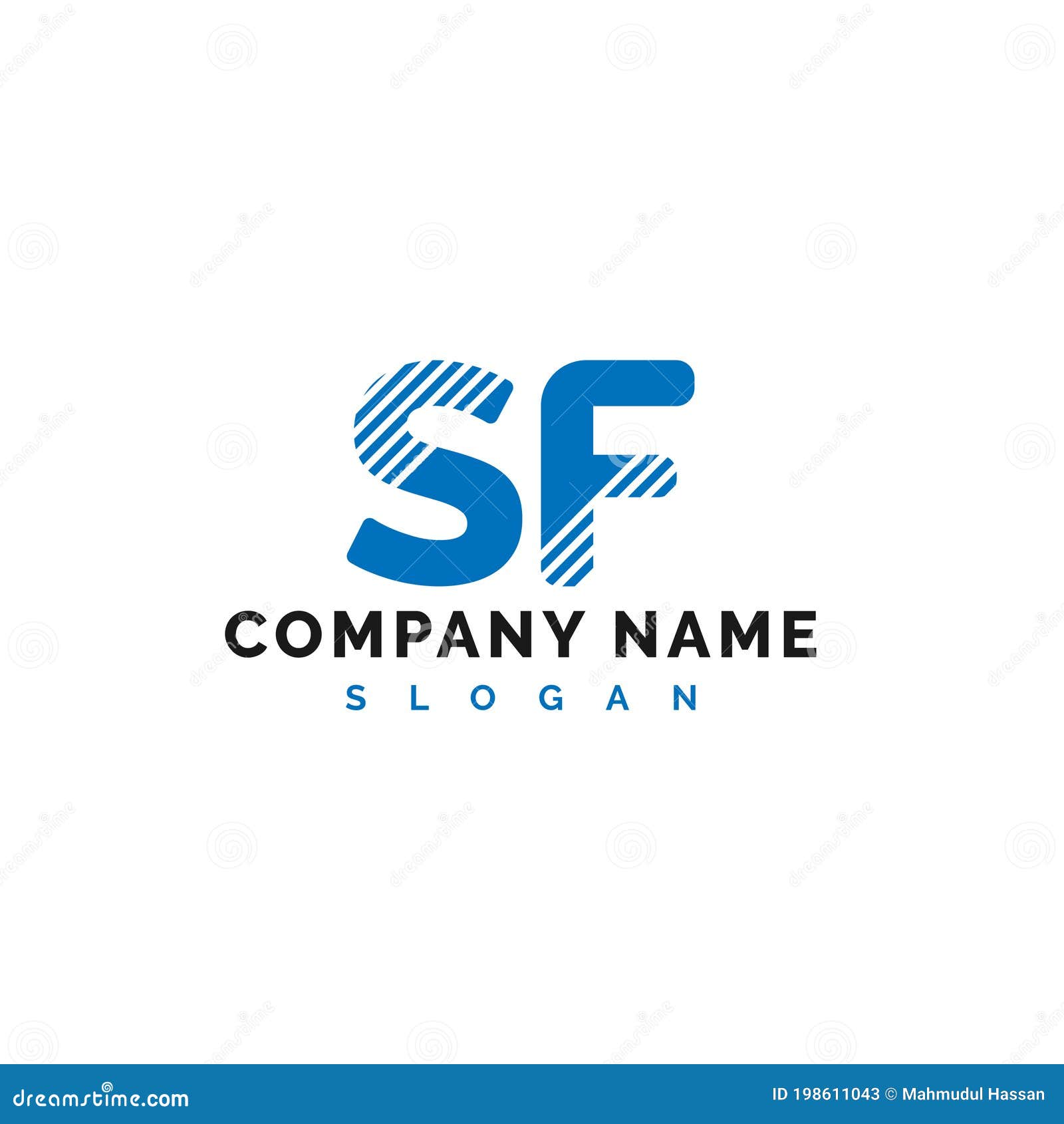 SF Letter Logo Design. SF Letter Logo Vector Illustration - Vector ...