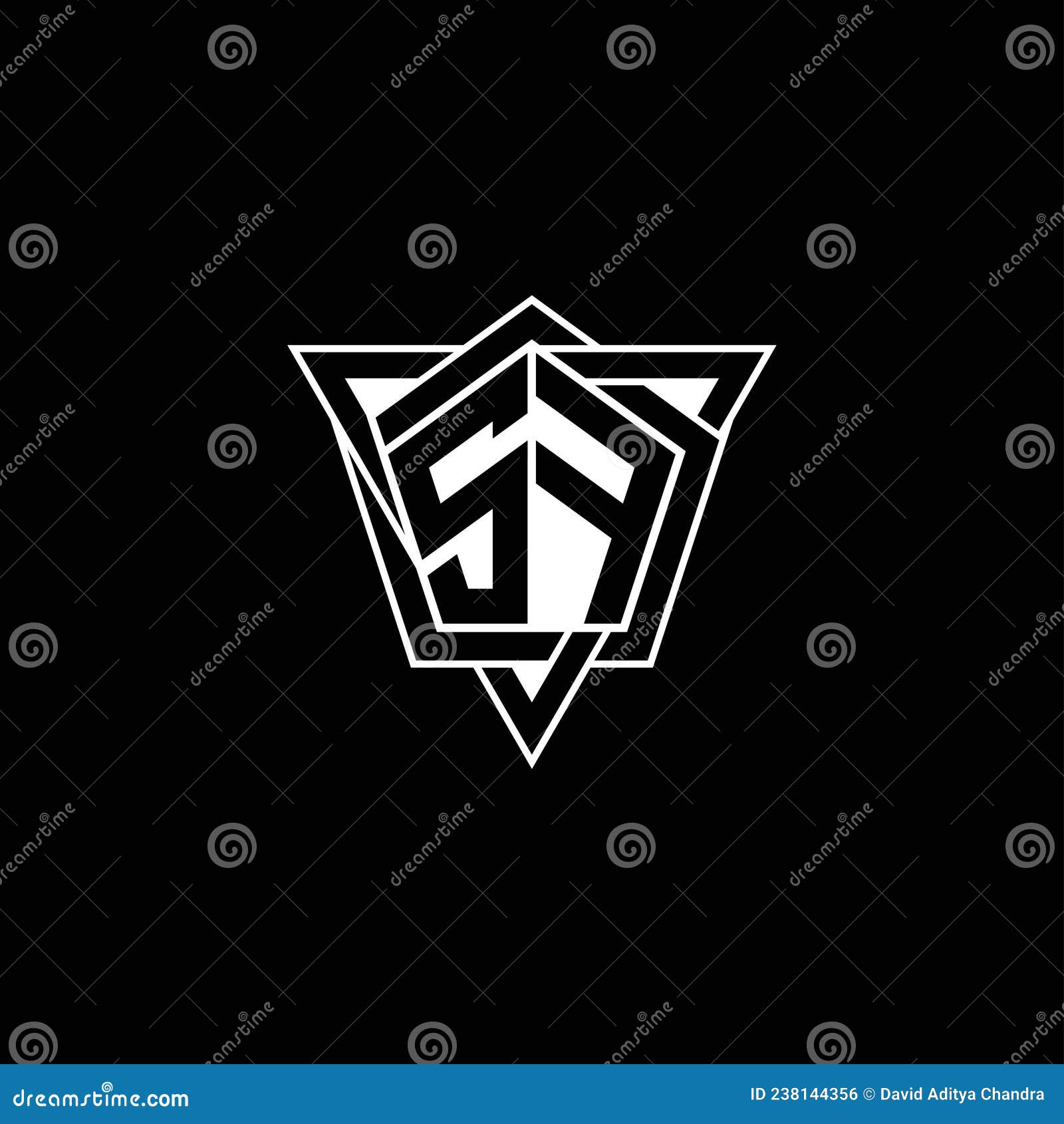 SF Logo Monogram Geometric Modern Design Stock Vector - Illustration of ...