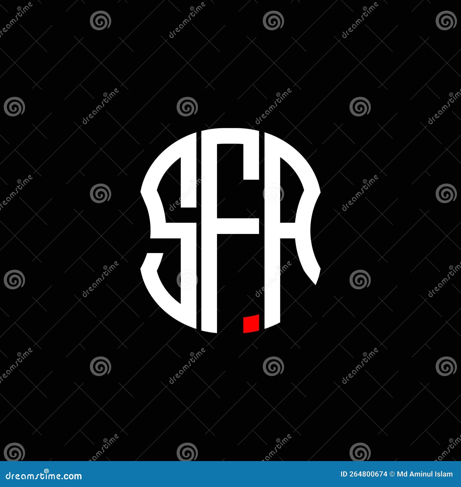 SFA Letter Logo Abstract Creative Design. Stock Vector - Illustration ...