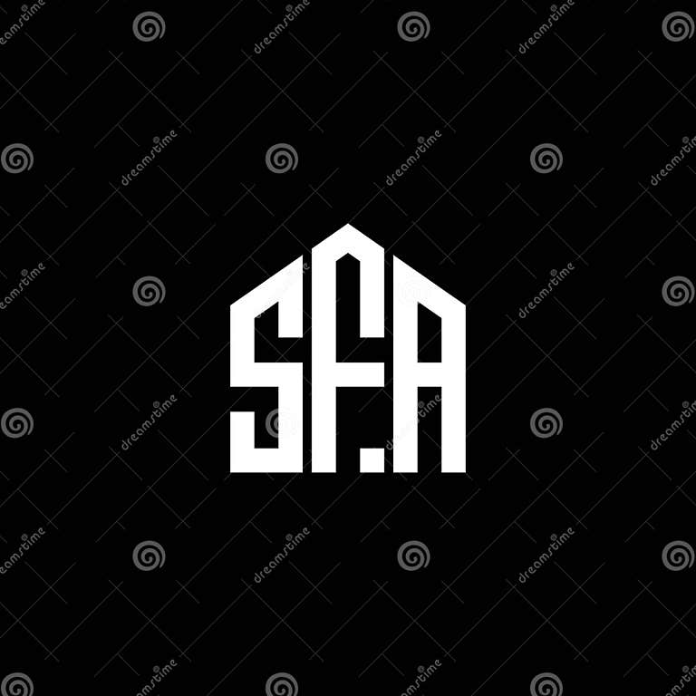 SFA Letter Logo Design on BLACK Background. SFA Creative Initials ...