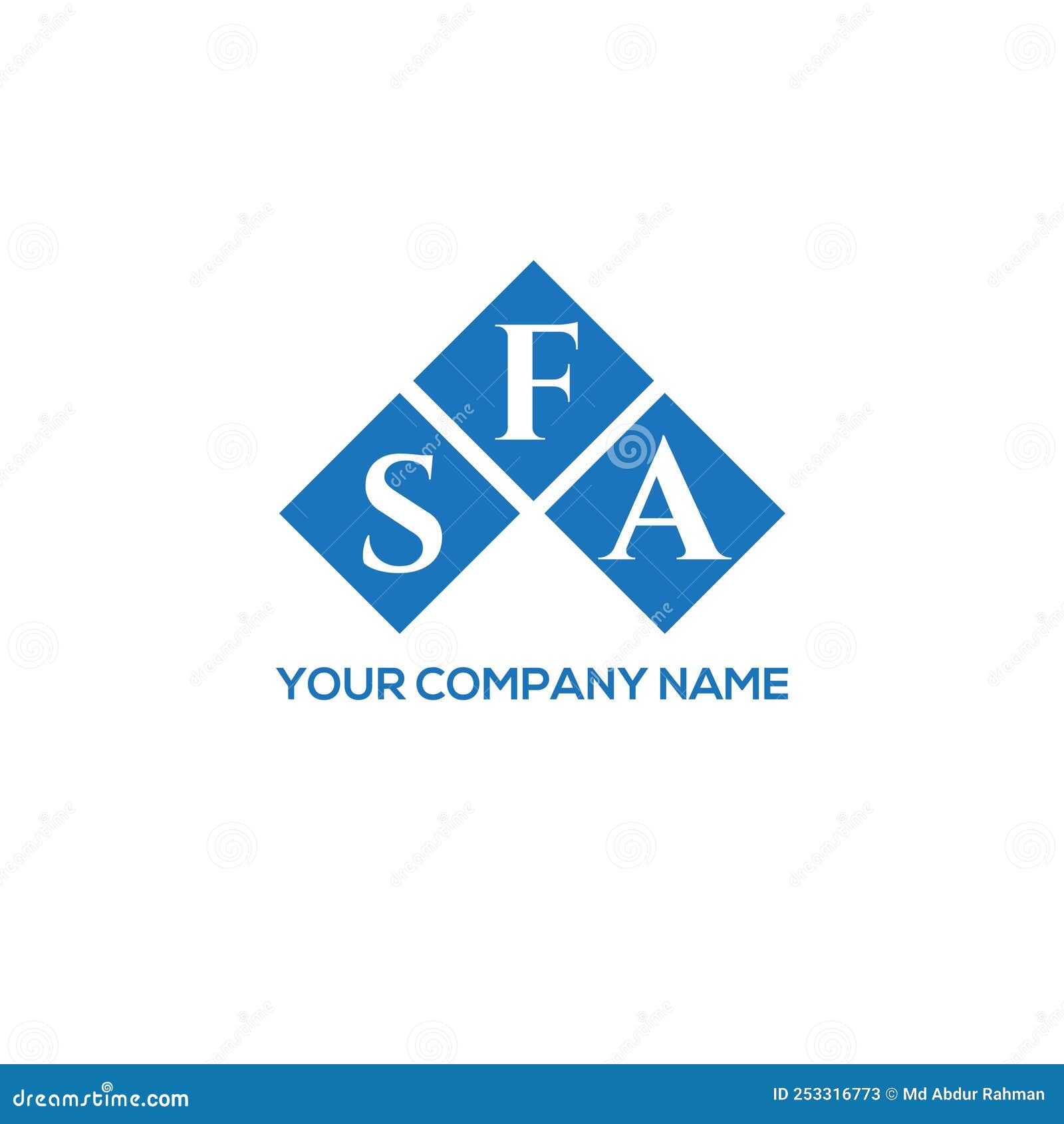 SFA Letter Logo Design on WHITE Background. SFA Creative Initials ...