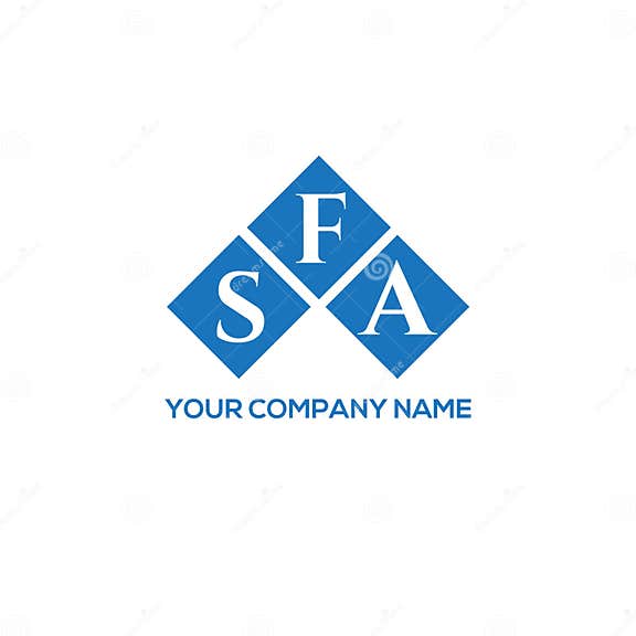 SFA Letter Logo Design on WHITE Background. SFA Creative Initials ...