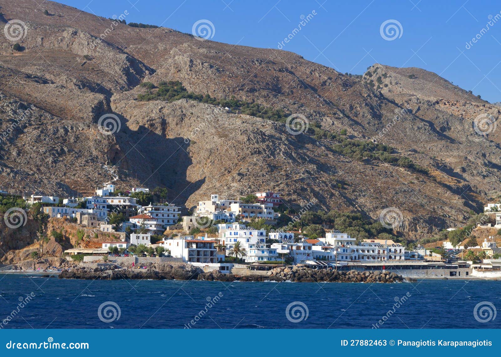 Sfakia Port at Crete Island in Greece Stock Image - Image of creta ...