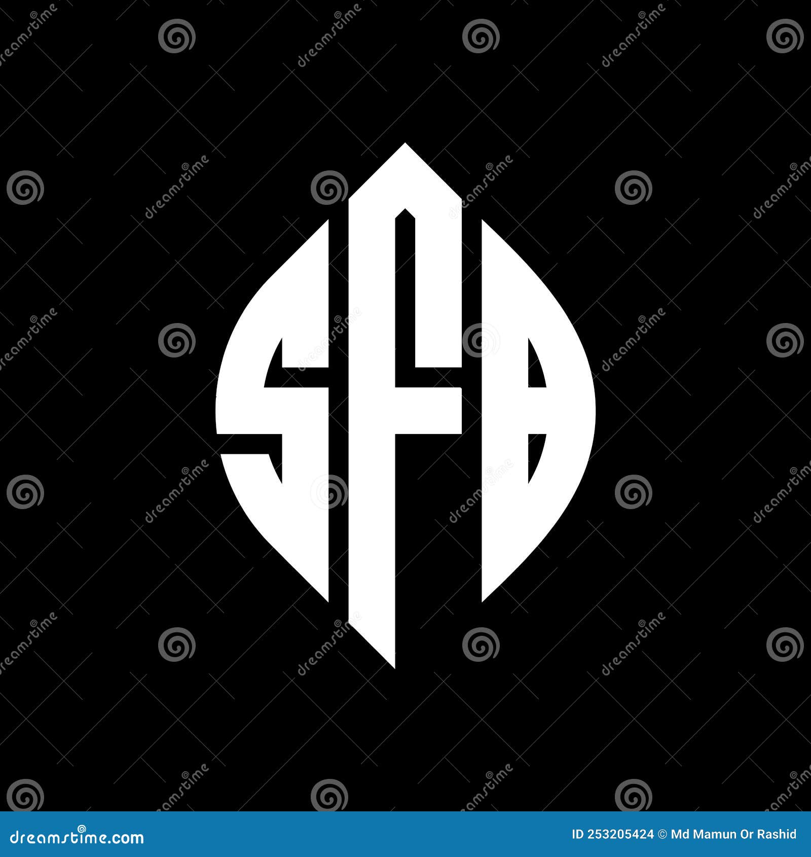 SFB Circle Letter Logo Design with Circle and Ellipse Shape. SFB ...