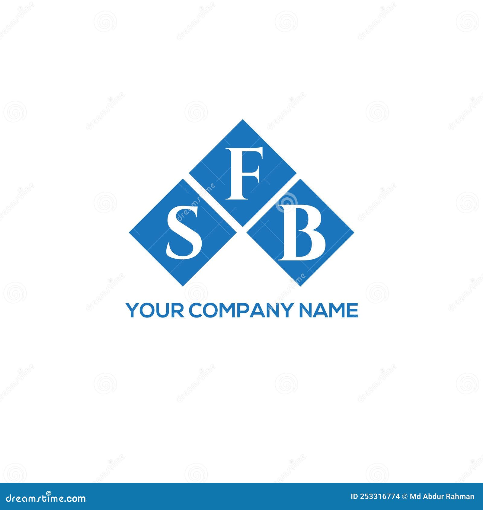 SFB Letter Logo Design on WHITE Background. SFB Creative Initials ...