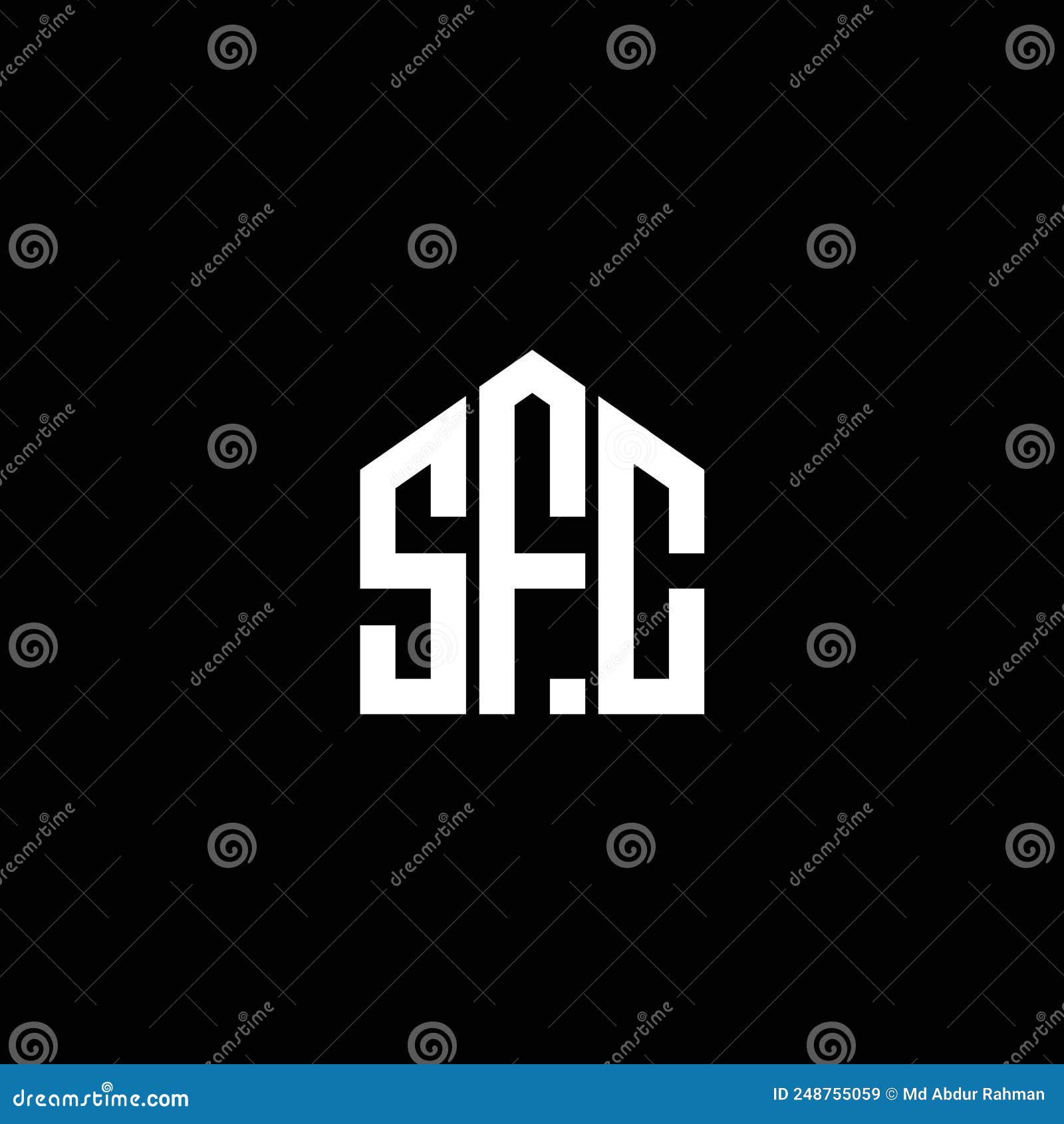 SFC Letter Logo Design on BLACK Background. SFC Creative Initials ...