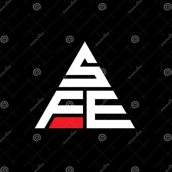 SFE Triangle Letter Logo Design with Triangle Shape. SFE Triangle Logo ...