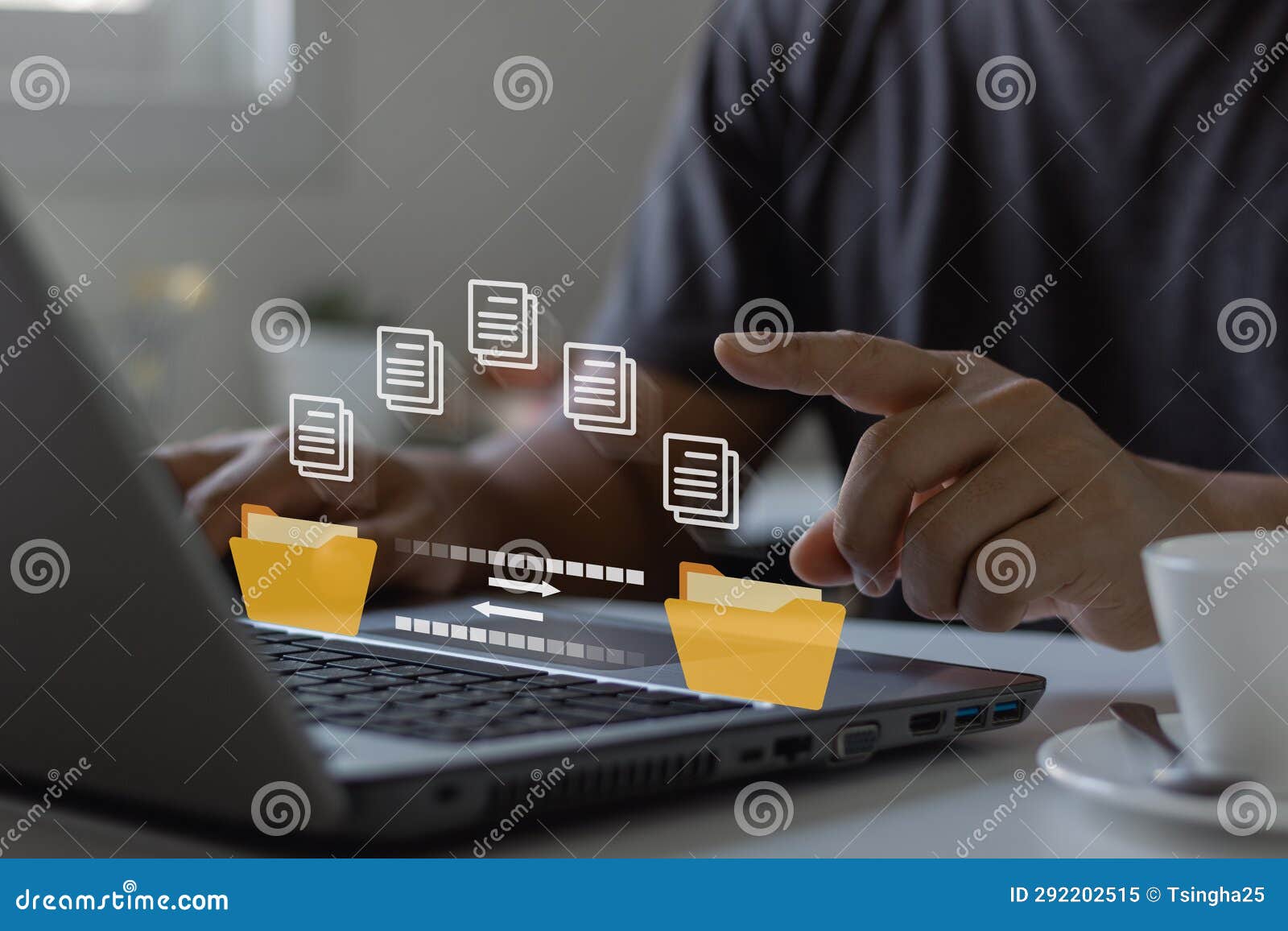 Sfer, Transfer File of Data between Folder, Backup Data, Exchange of File on Folder, DMS. Stock ...