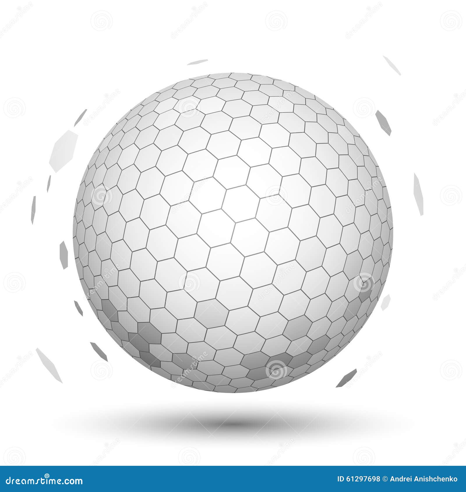 Sfera Bianca 3D Con Il Favo in Bianco E Nero Tracciato Illustrazione ...