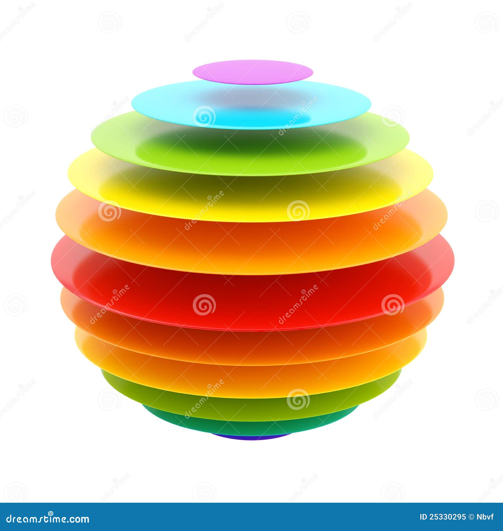 Sfera Colorata Rainbow Astratto Di Strato Illustrazione di Stock ...
