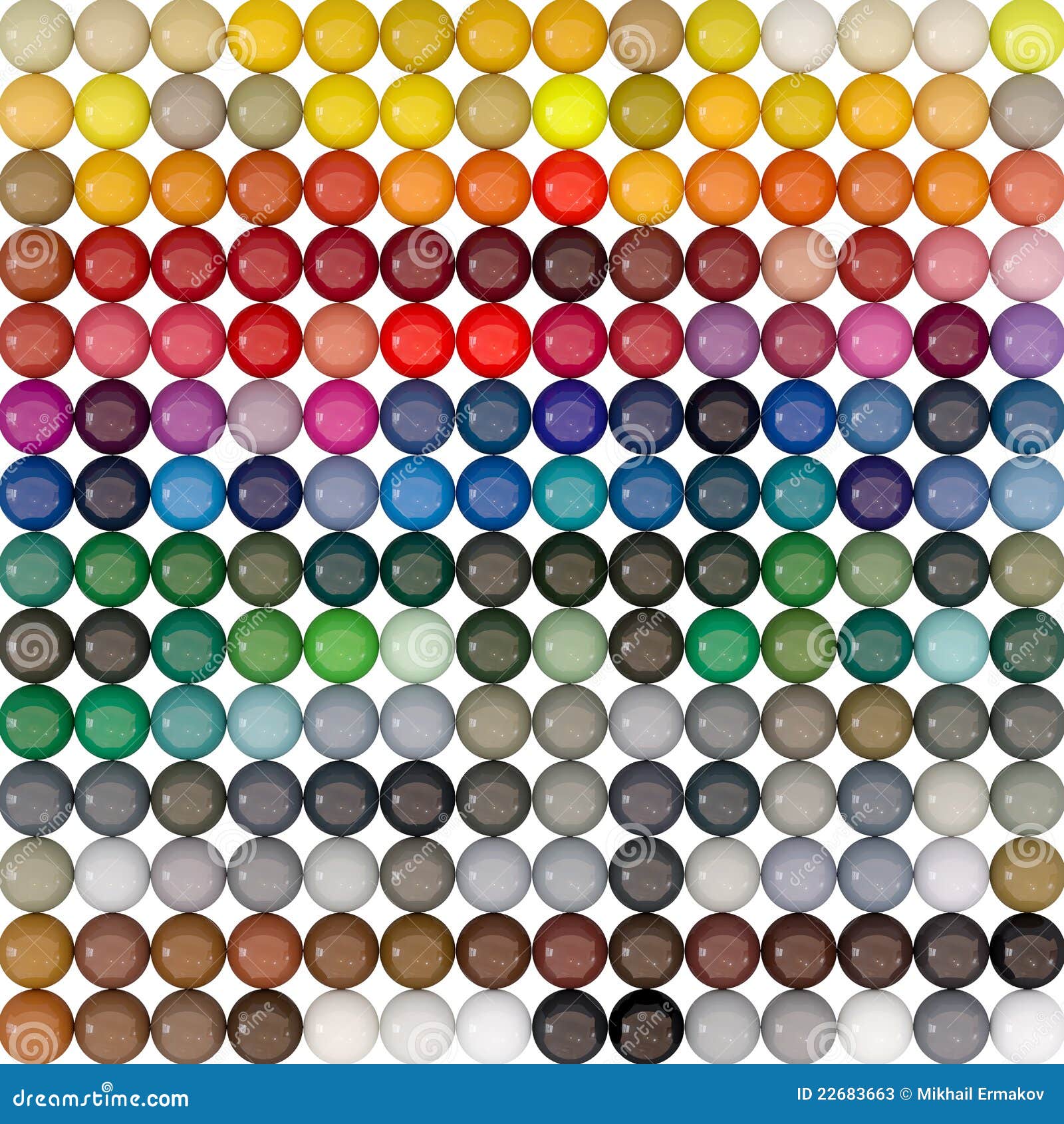 Sfera-colori Sotto Il Catalogo RAL Illustrazione di Stock ...