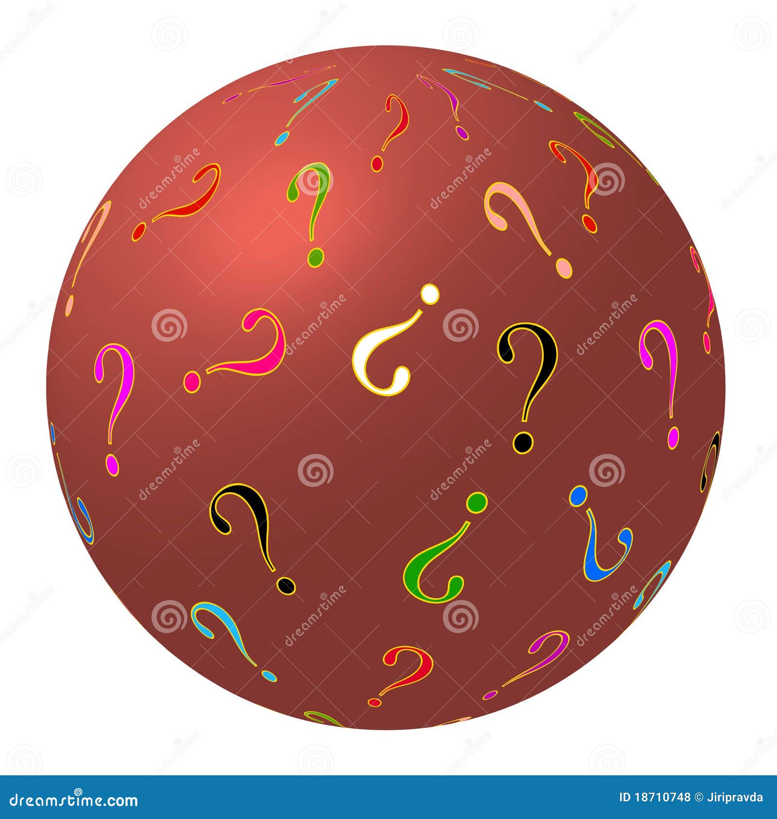 Sfera Con Il Segno Di Interrogazione Illustrazione di Stock ...