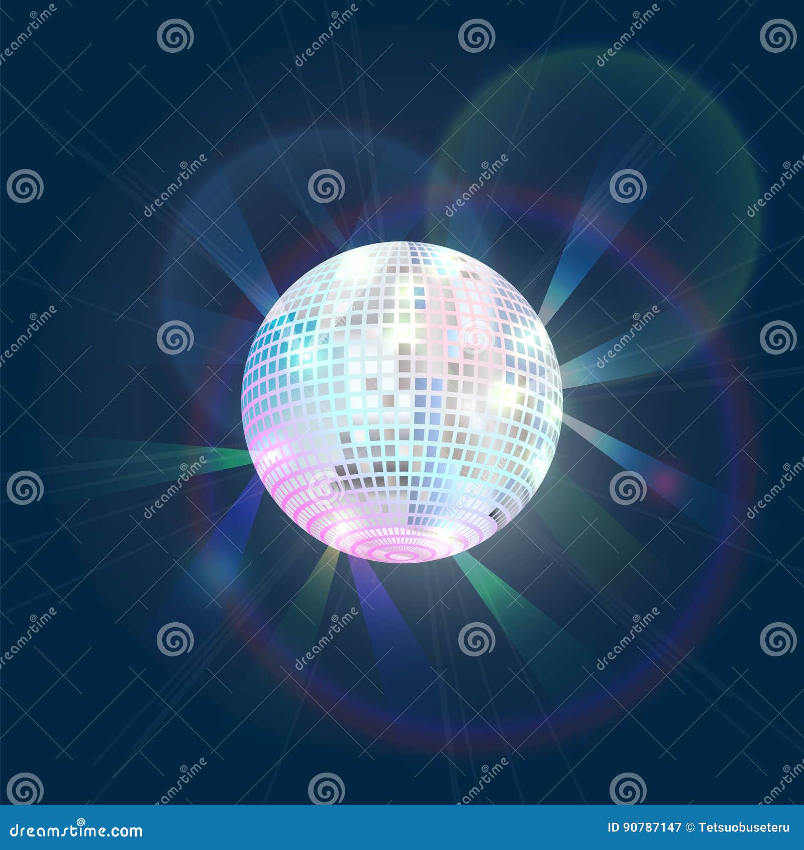 Sfera della discoteca illustrazione vettoriale. Illustrazione di ...