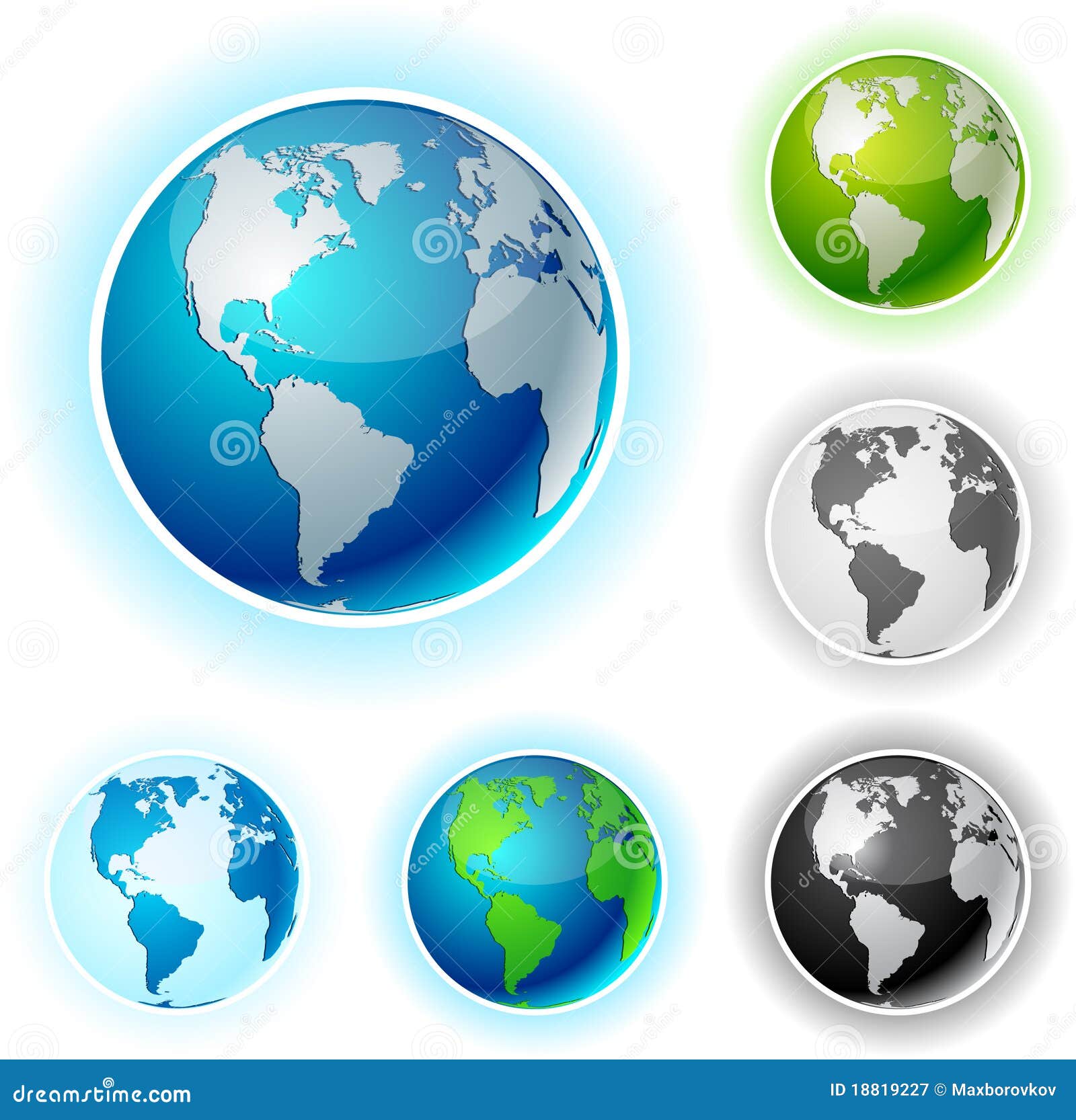 Sfere Della Terra - America. Illustrazione Vettoriale - Illustrazione ...