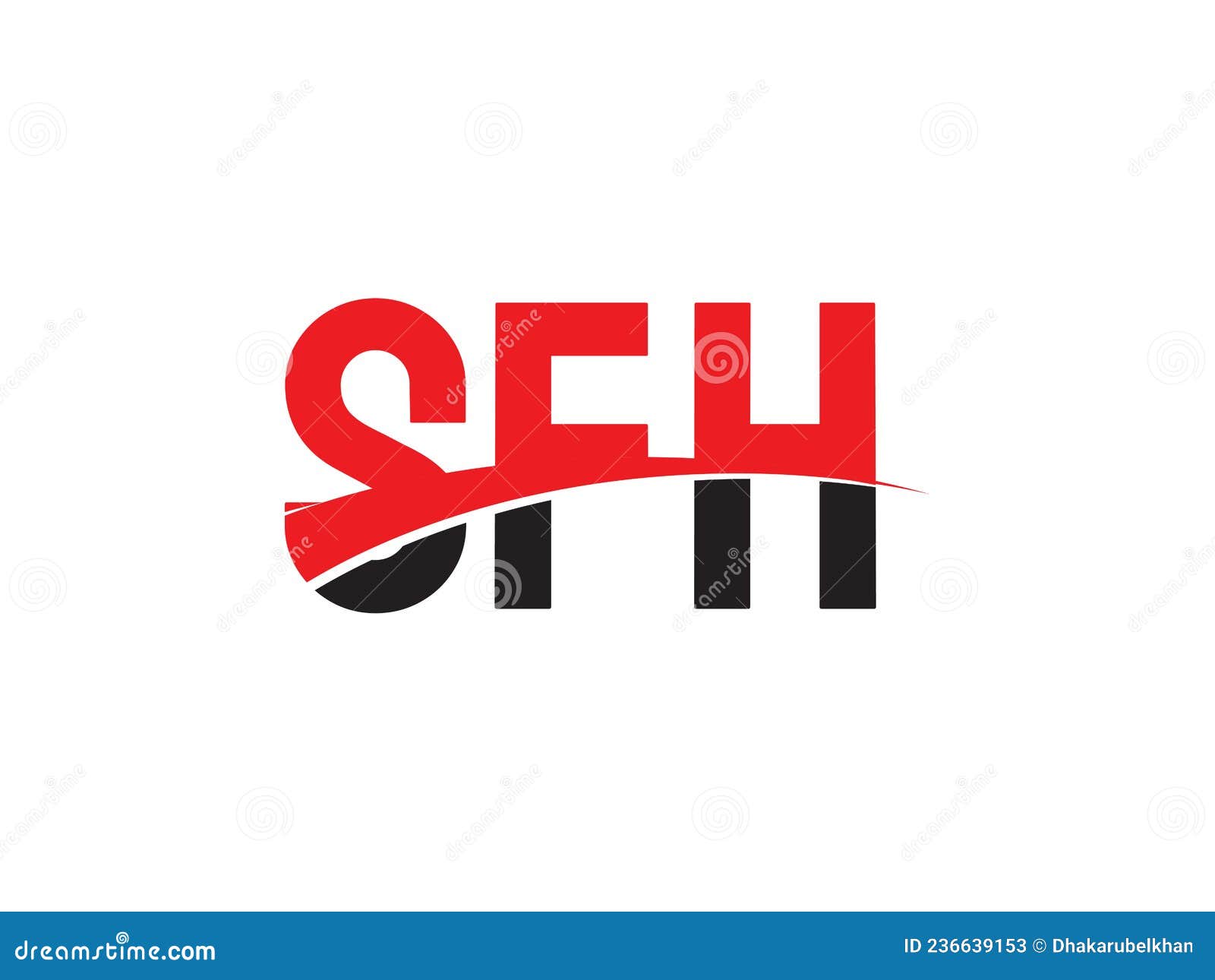 SFH Letter Initial Logo Design Vector Illustration Stock Vector ...