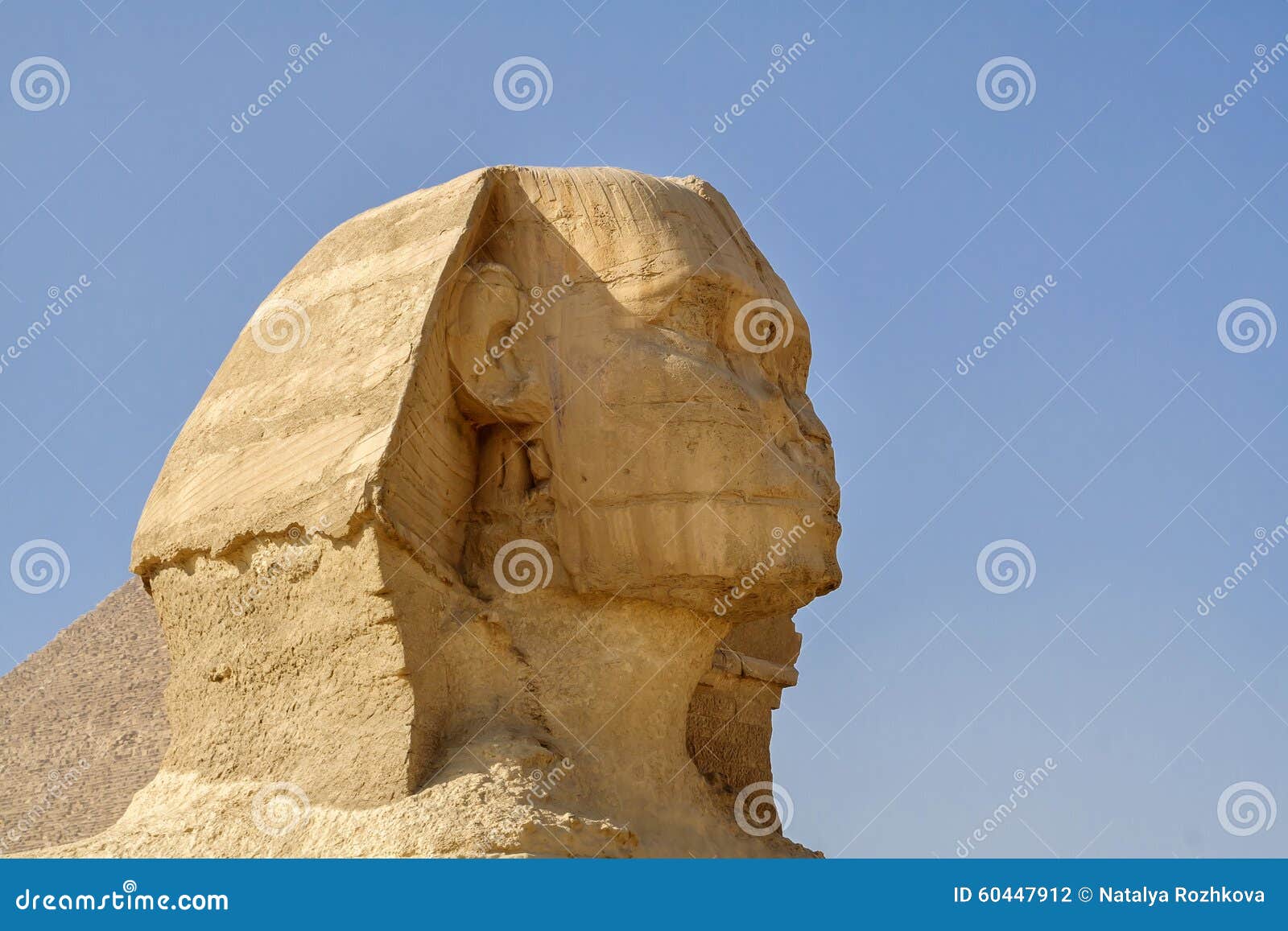 Sfinge egiziana, la testa fotografia stock. Immagine di arte - 60447912