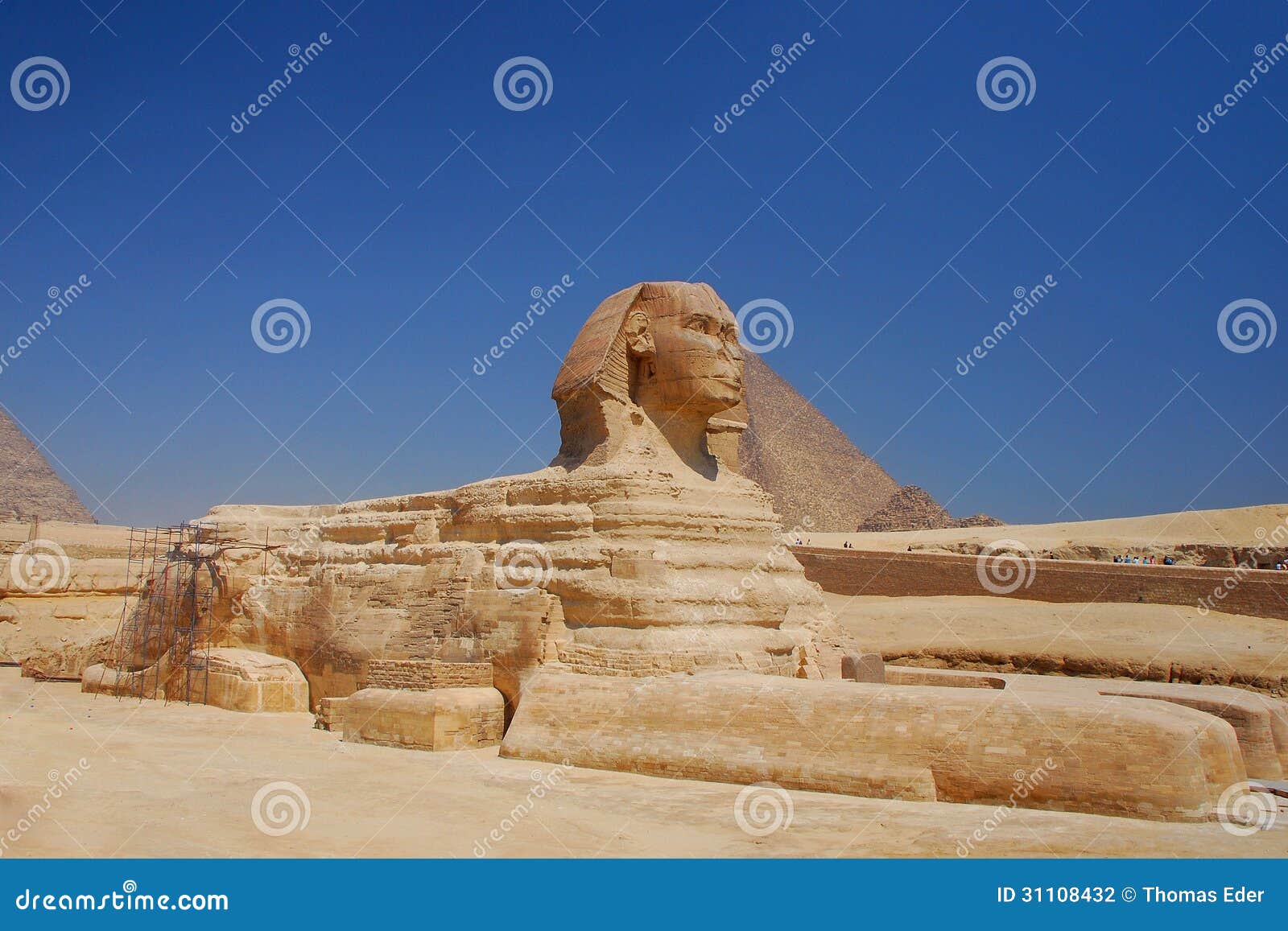 Sfinge Nella Vista Dell'egitto Fotografia Stock - Immagine di ...