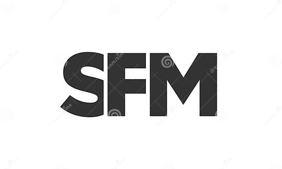 SFM Logo Design Template with Strong and Modern Bold Text. Initial ...