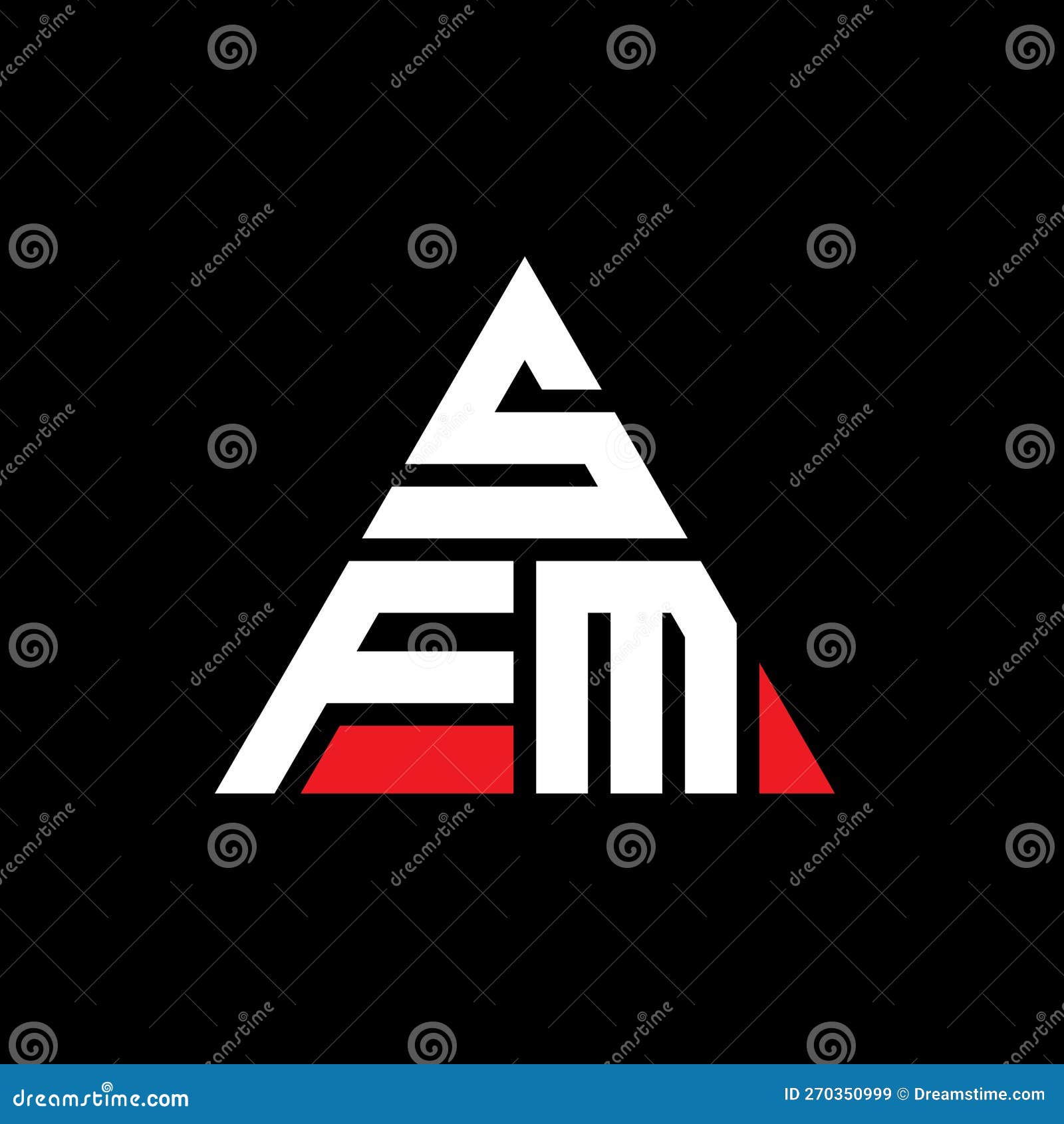 SFM Triangle Letter Logo Design with Triangle Shape. SFM Triangle Logo ...