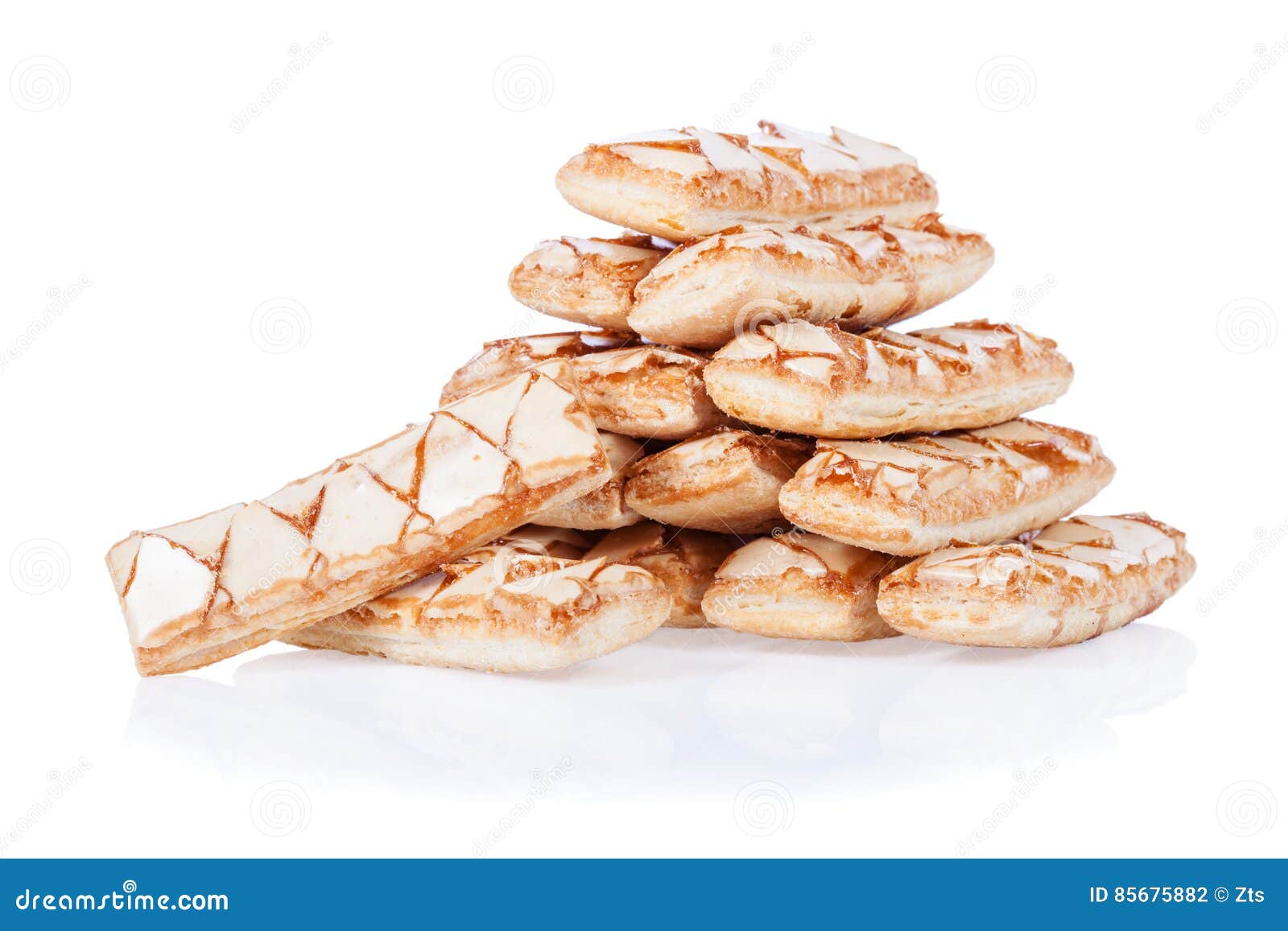 Italian Puff Pastry Palmine Pasta Sfoglia Closeup On The Plate ...