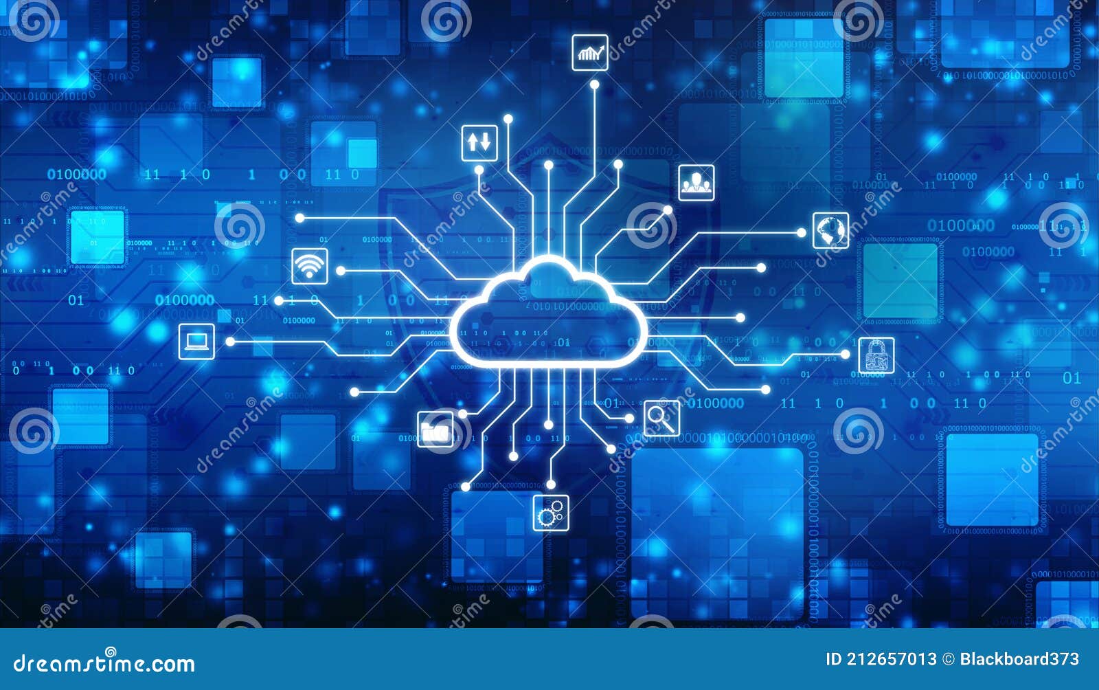 Sfondo Del Concetto Di Cloud Computing Digitale. Tecnologia Informatica ...