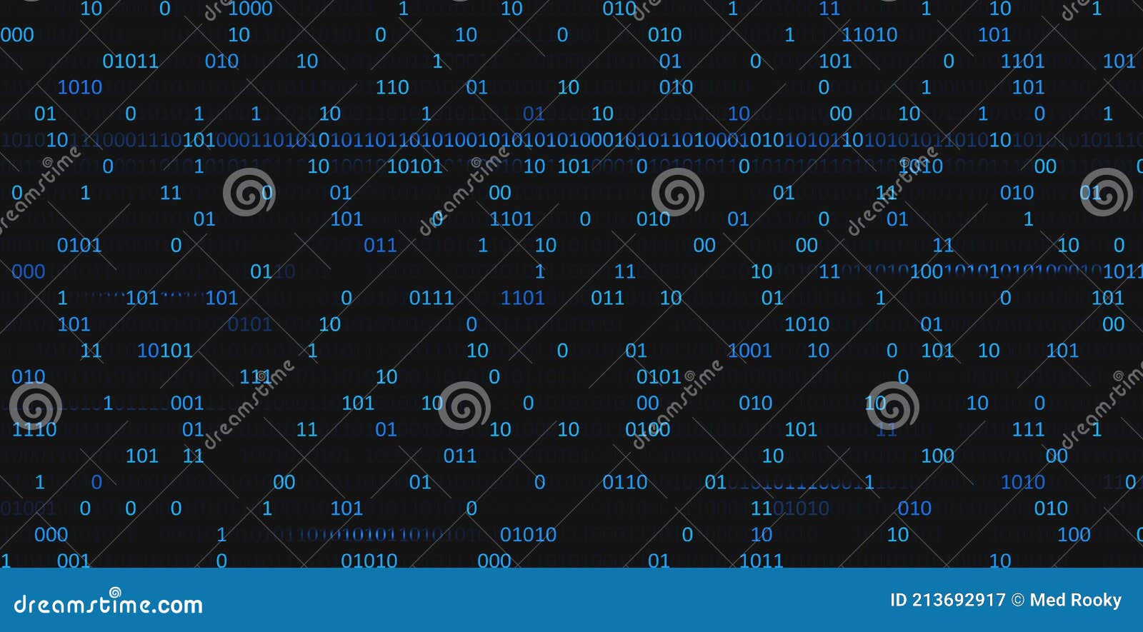 Sfondo a Matrice Blu Pulita Digitale Con Codice Binario 0 E 1 Immagine ...