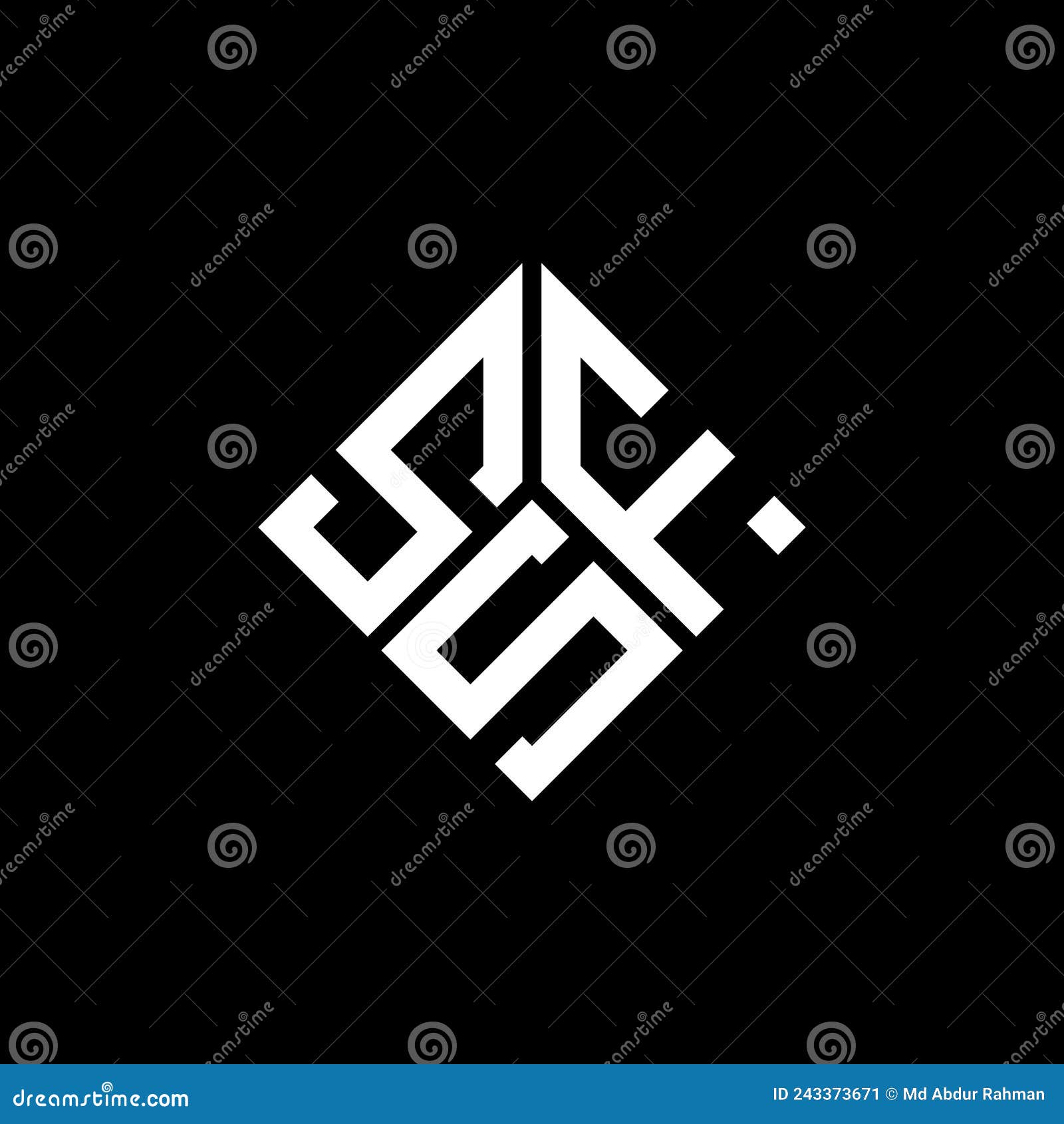 SFS Letter Logo Design on Black Background. SFS Creative Initials ...