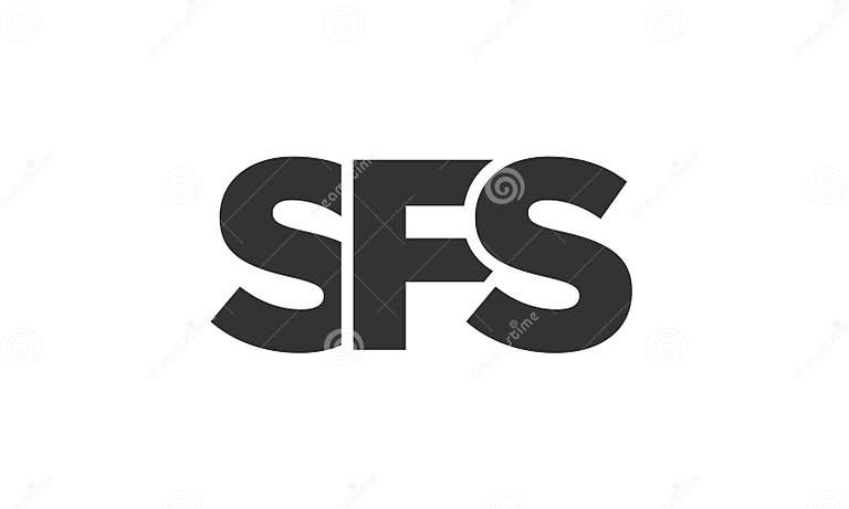 SFS Logo Design Template with Strong and Modern Bold Text. Initial ...