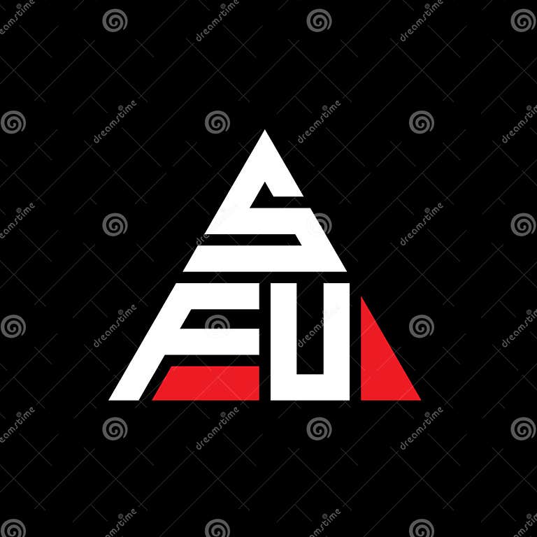SFU Triangle Letter Logo Design with Triangle Shape. SFU Triangle Logo ...