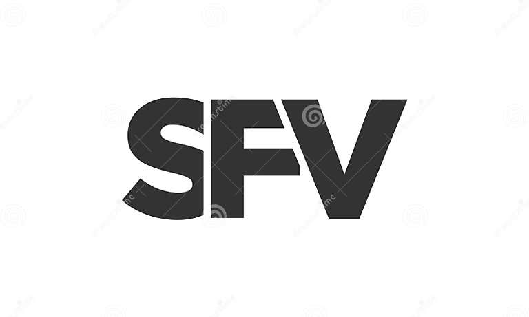 SFV Logo Design Template with Strong and Modern Bold Text. Initial ...
