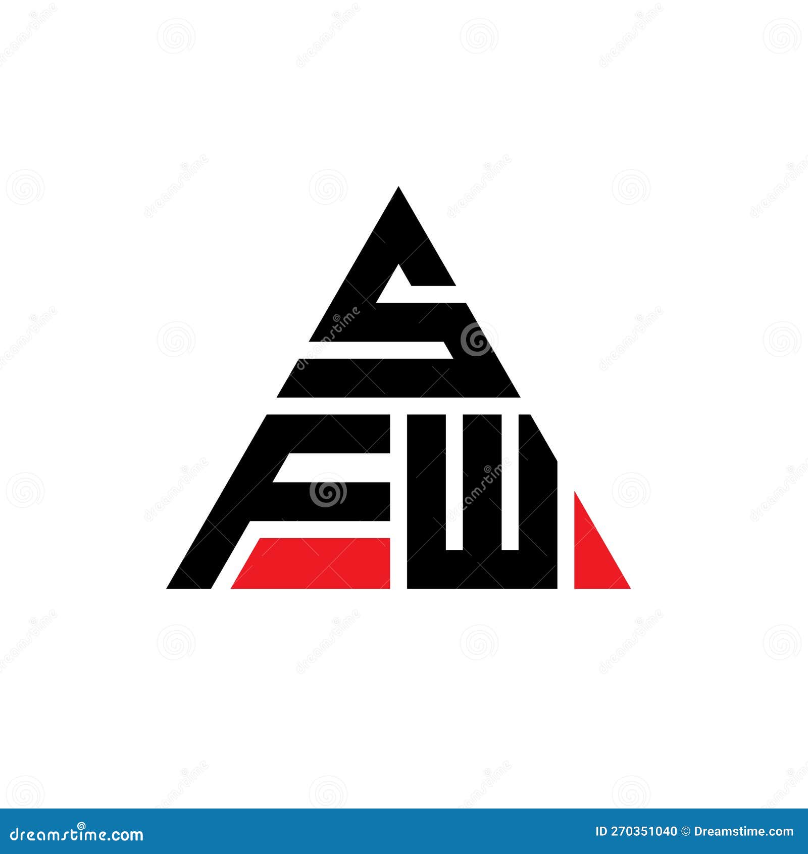 SFW Triangle Letter Logo Design with Triangle Shape. SFW Triangle Logo ...