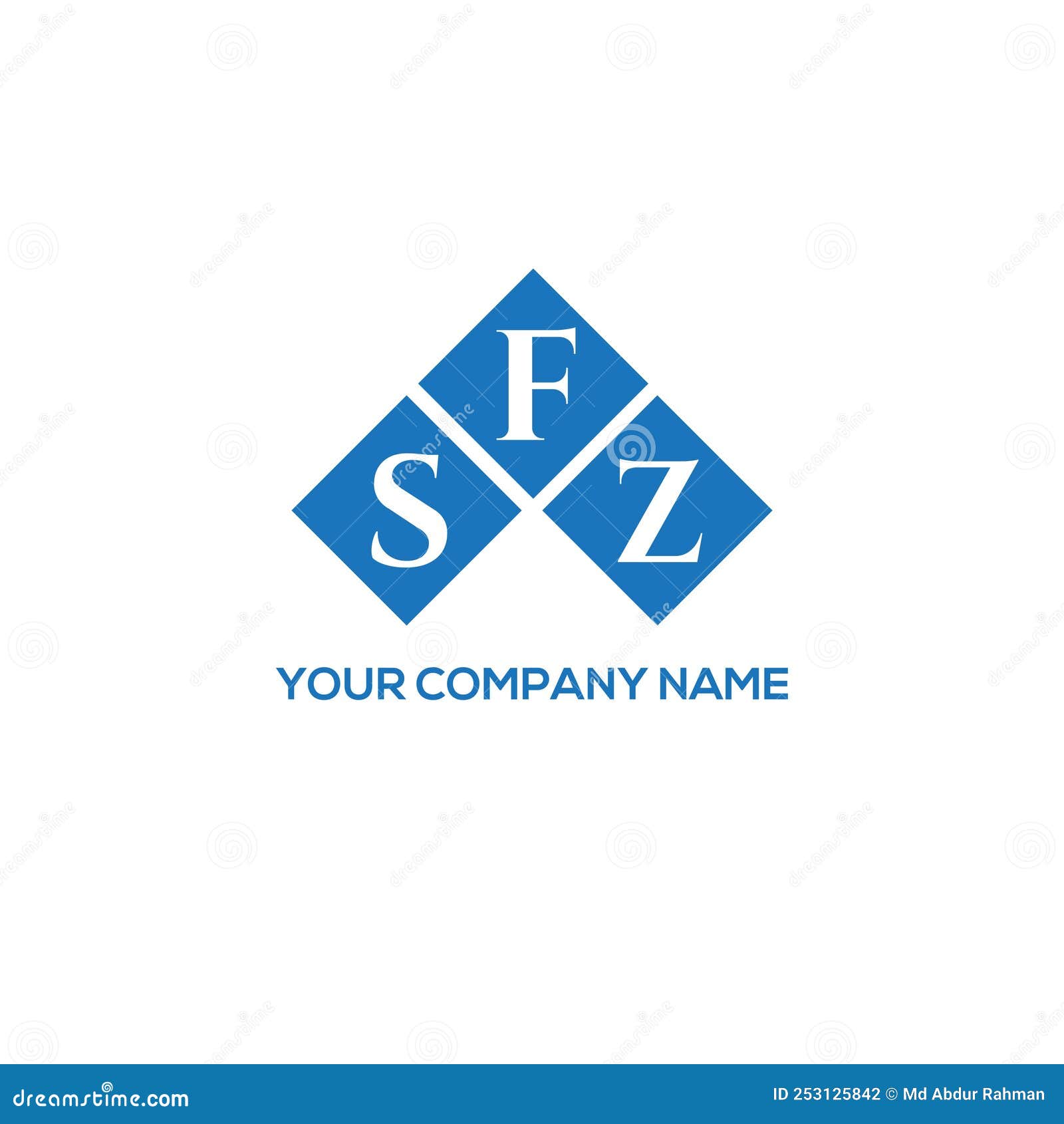 SFZ Letter Logo Design on WHITE Background. SFZ Creative Initials ...
