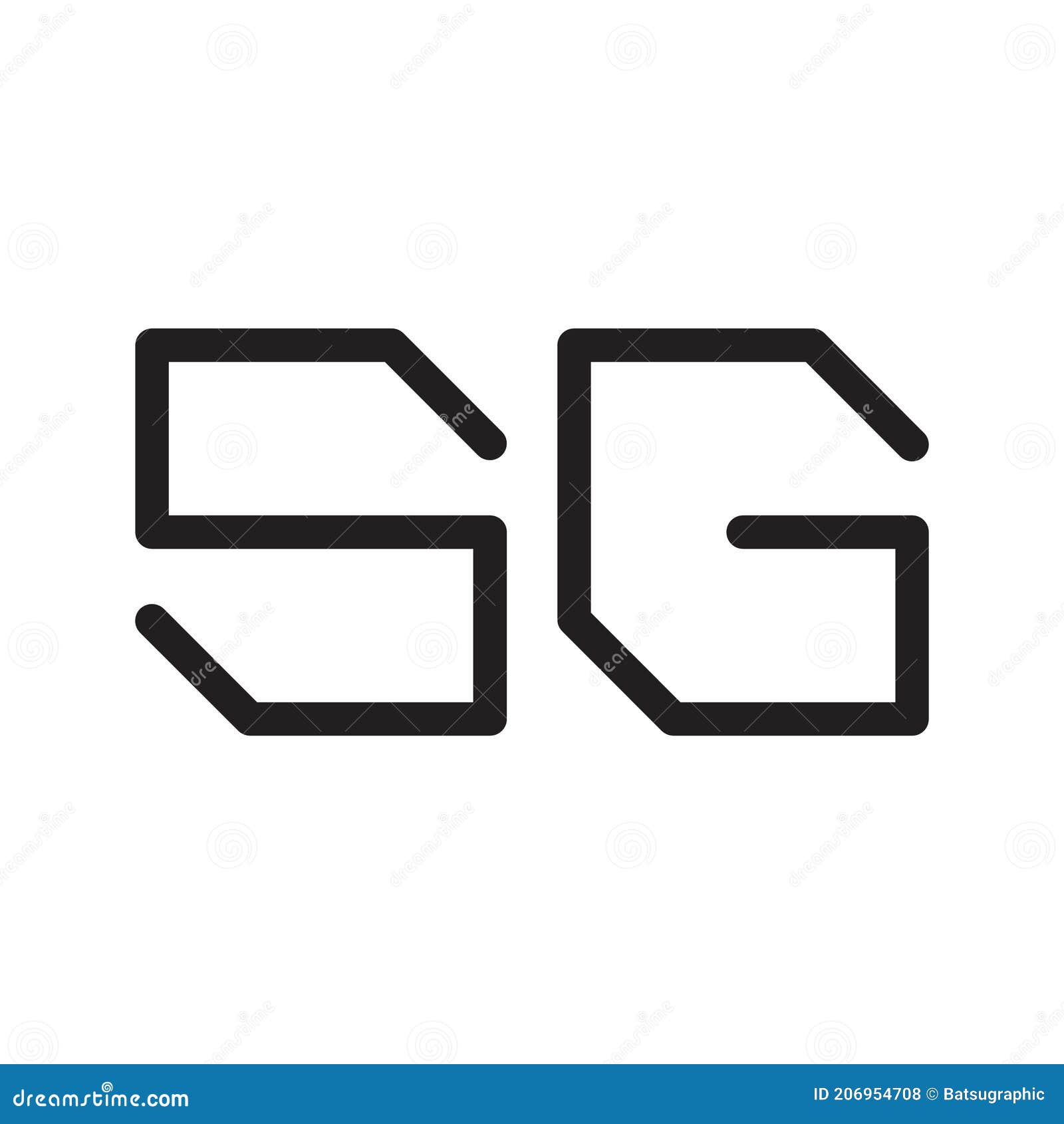 Sg Initial Letter Vector Logo Icon Stock Vector - Illustration of ...
