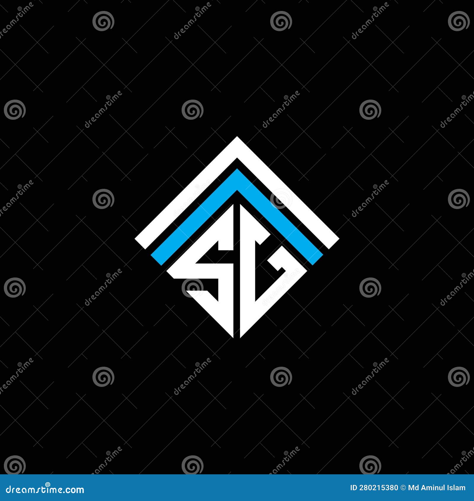 SG Letter Logo Creative Design with Vector Graphic, SG Stock Vector ...