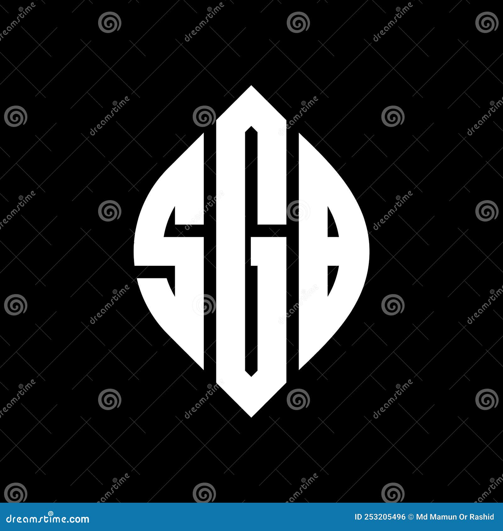 Sgb Circle Letter Logo Design With Circle And Ellipse Shape Sgb Ellipse Letters With