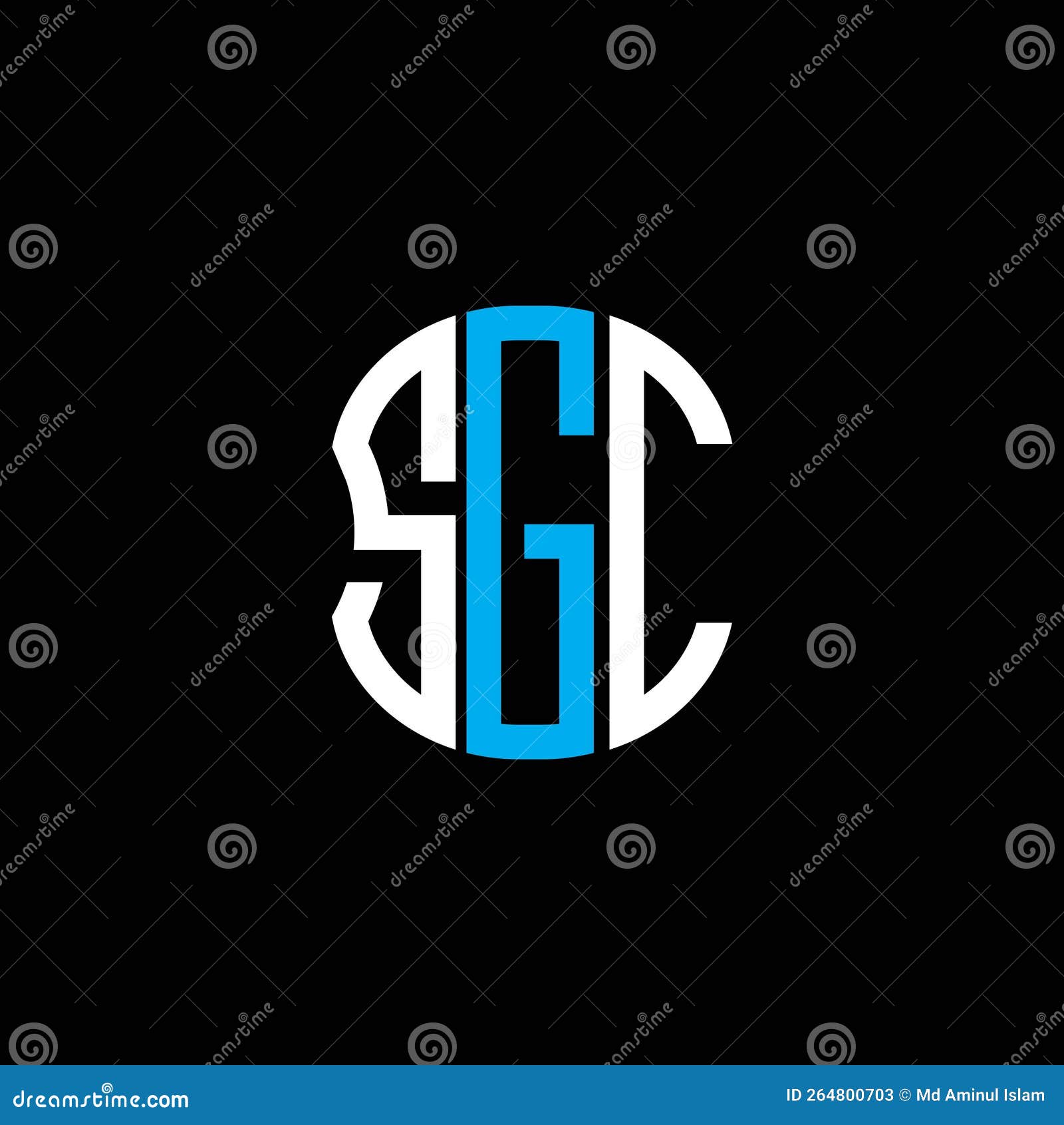 SGC Letter Logo Abstract Creative Design. Stock Vector - Illustration ...